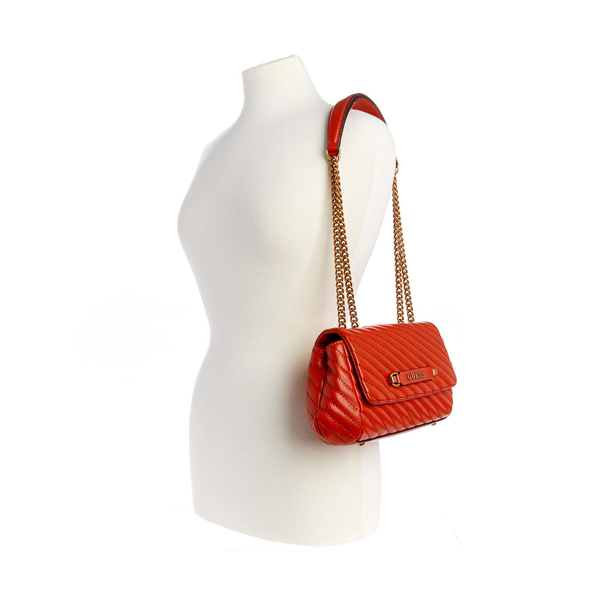 Buy Guess Red Quilted Sela Convertible Xbody Flap Bag Online Buy Guess Red Quilted Sela Convertible Xbody Flap Bag Online