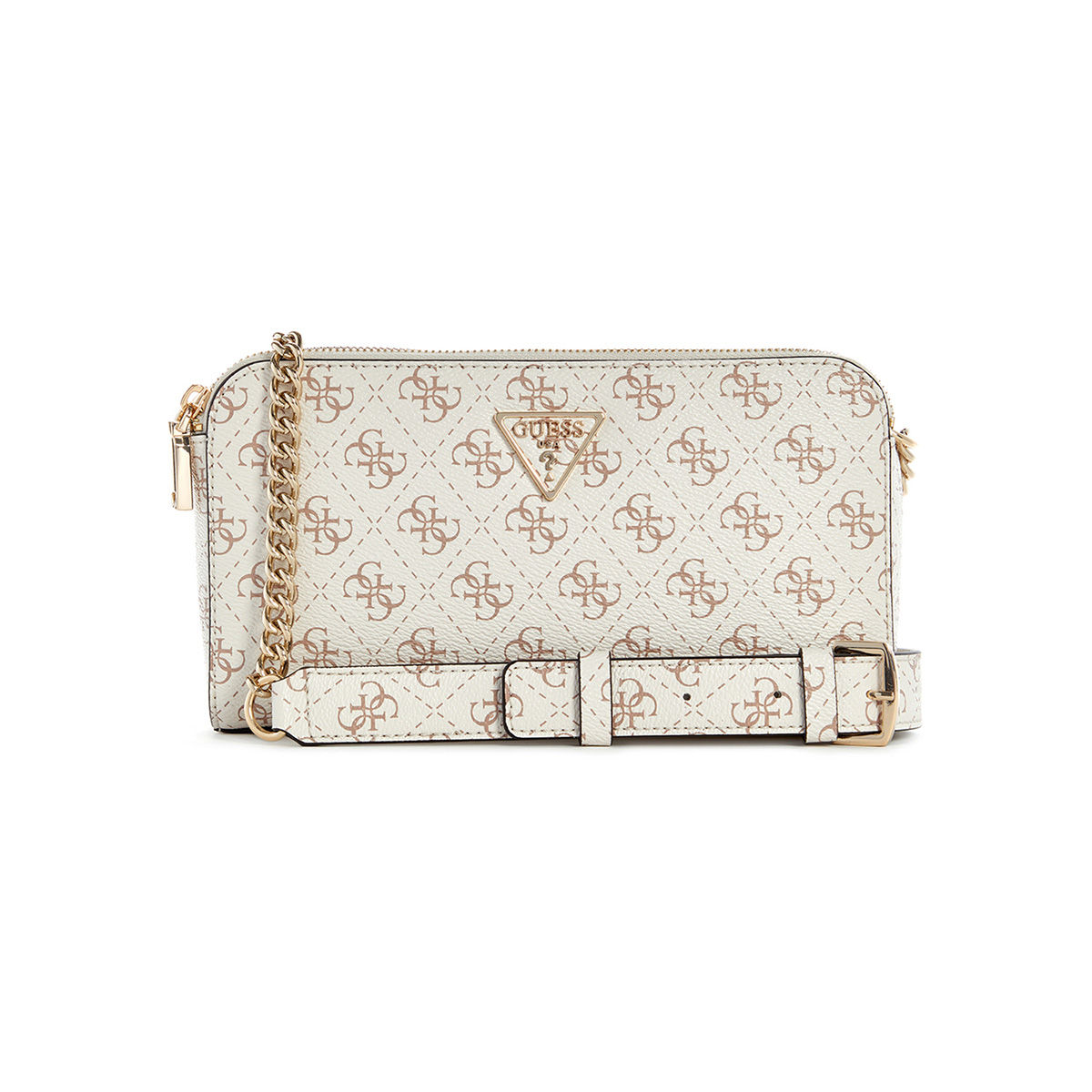 Buy Guess White Monogram Daryna Status Crossbody Bag Online