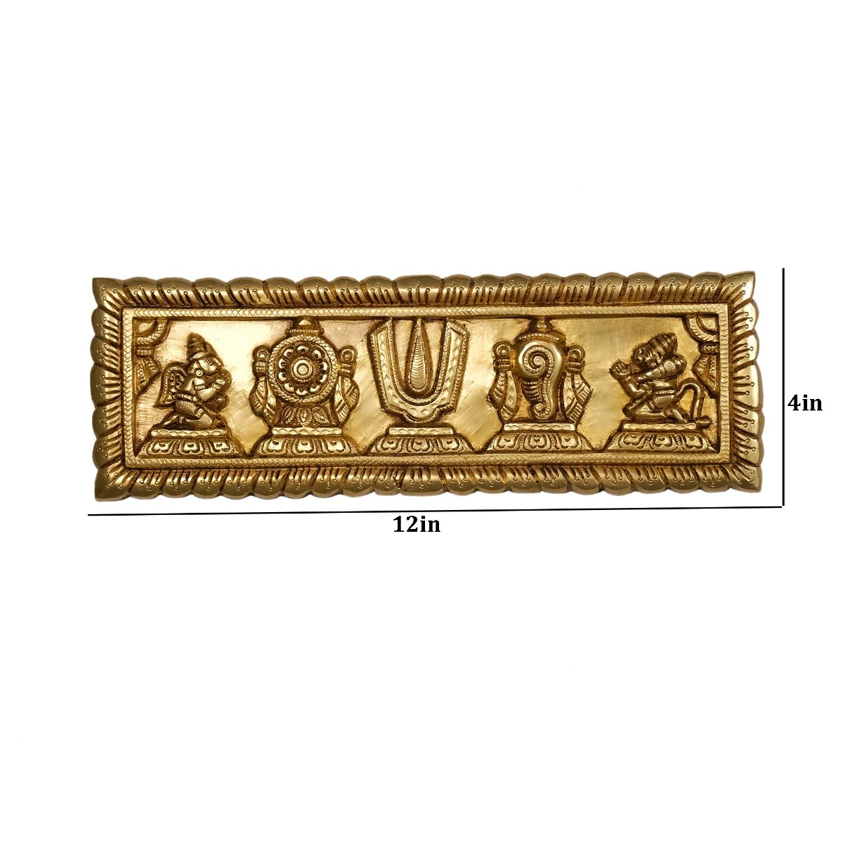 Buy Ekaa Handicrafts Brass Shankh Chakra Tilak Lord Vishnu Symbol Wall ...