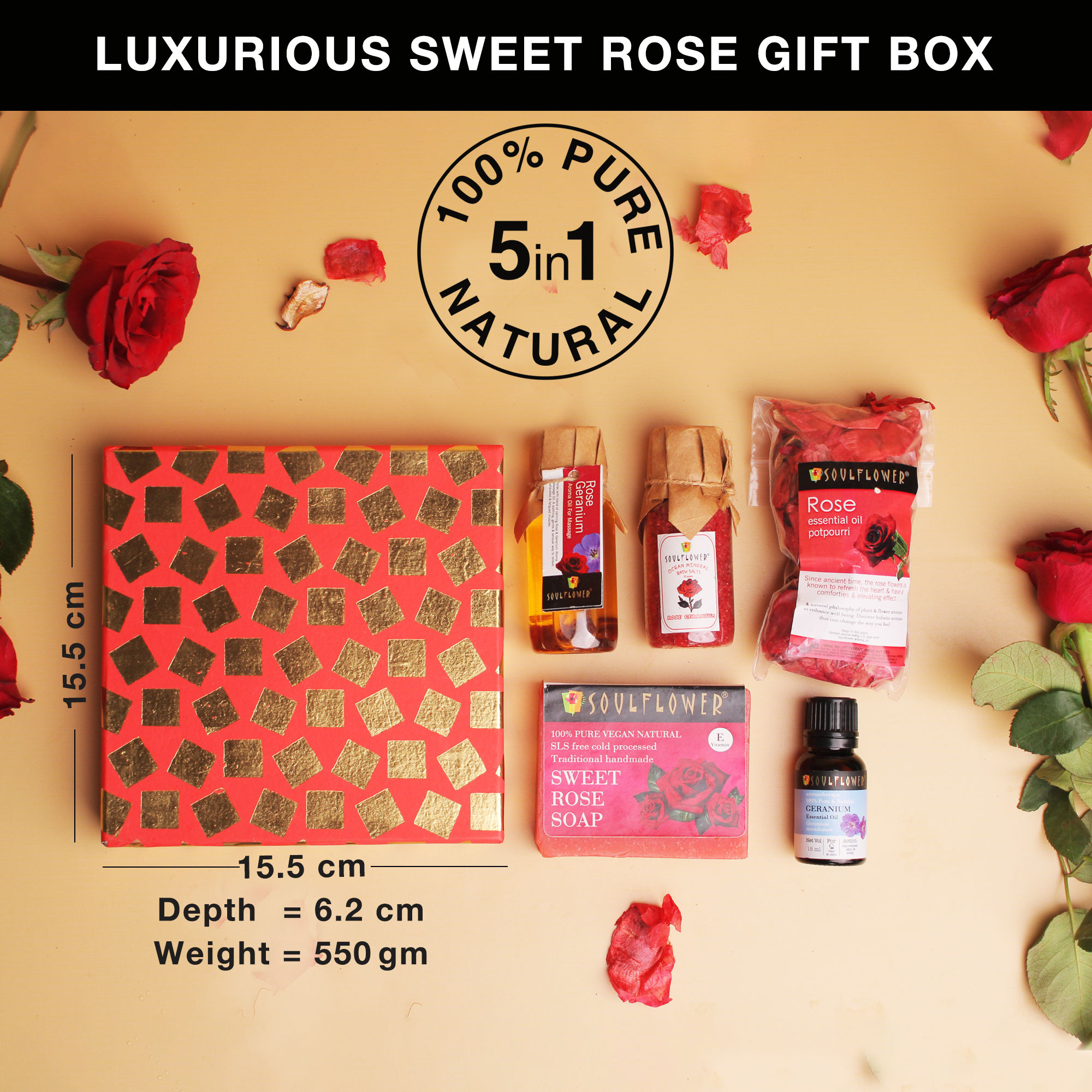 Soulflower Rose Try Me Bath Skincare Gift Kit -Mothers Day Gifts ...