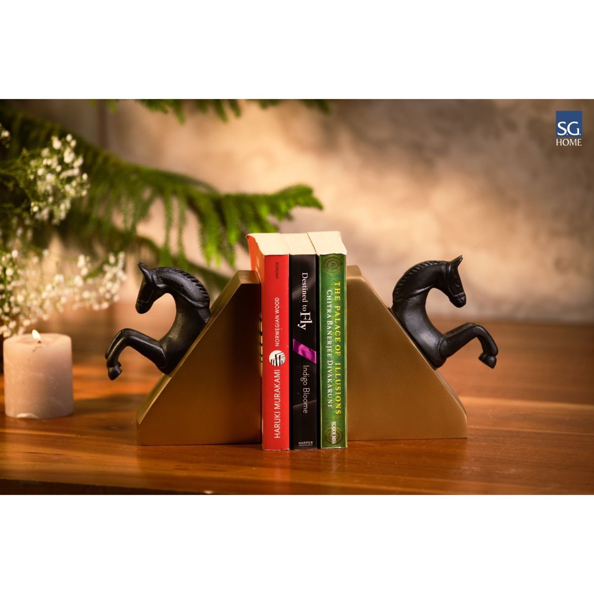 Buy SG Home Riding Hill Horse Bookend Online