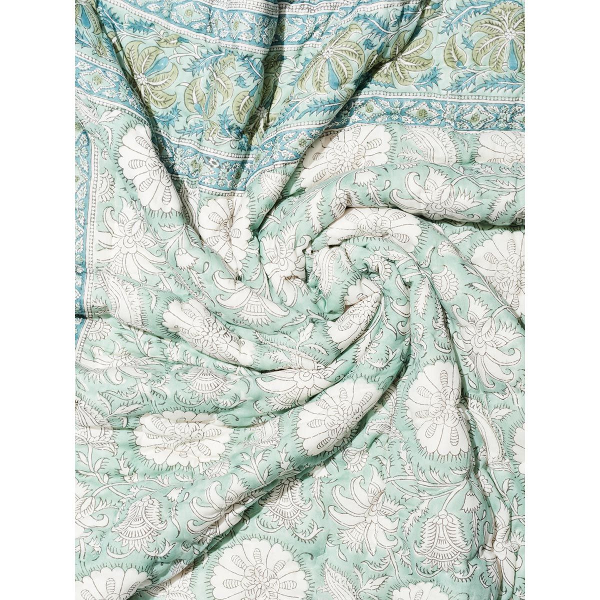 Buy Fabindia Marika Jaal Cotton Hand Block Print Quilt Online