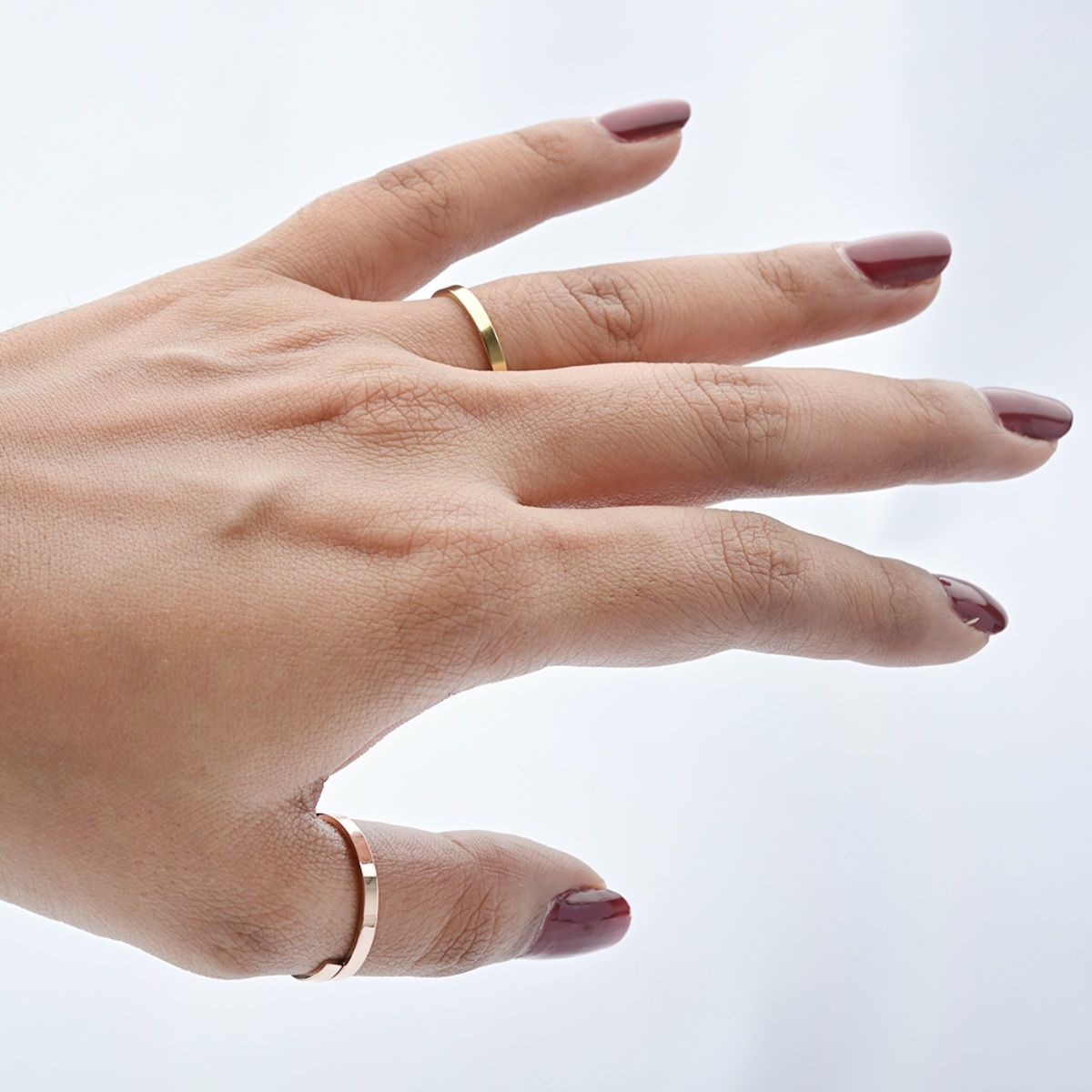 Buy Palmonas 18k Rose Gold Plated Lovers Adjustable Ring for Women Online