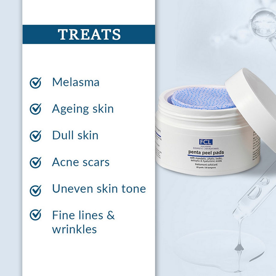 Buy FCL Penta Peel Pads, Exfoliant, Removes Dead Cells, Fine Lines ...
