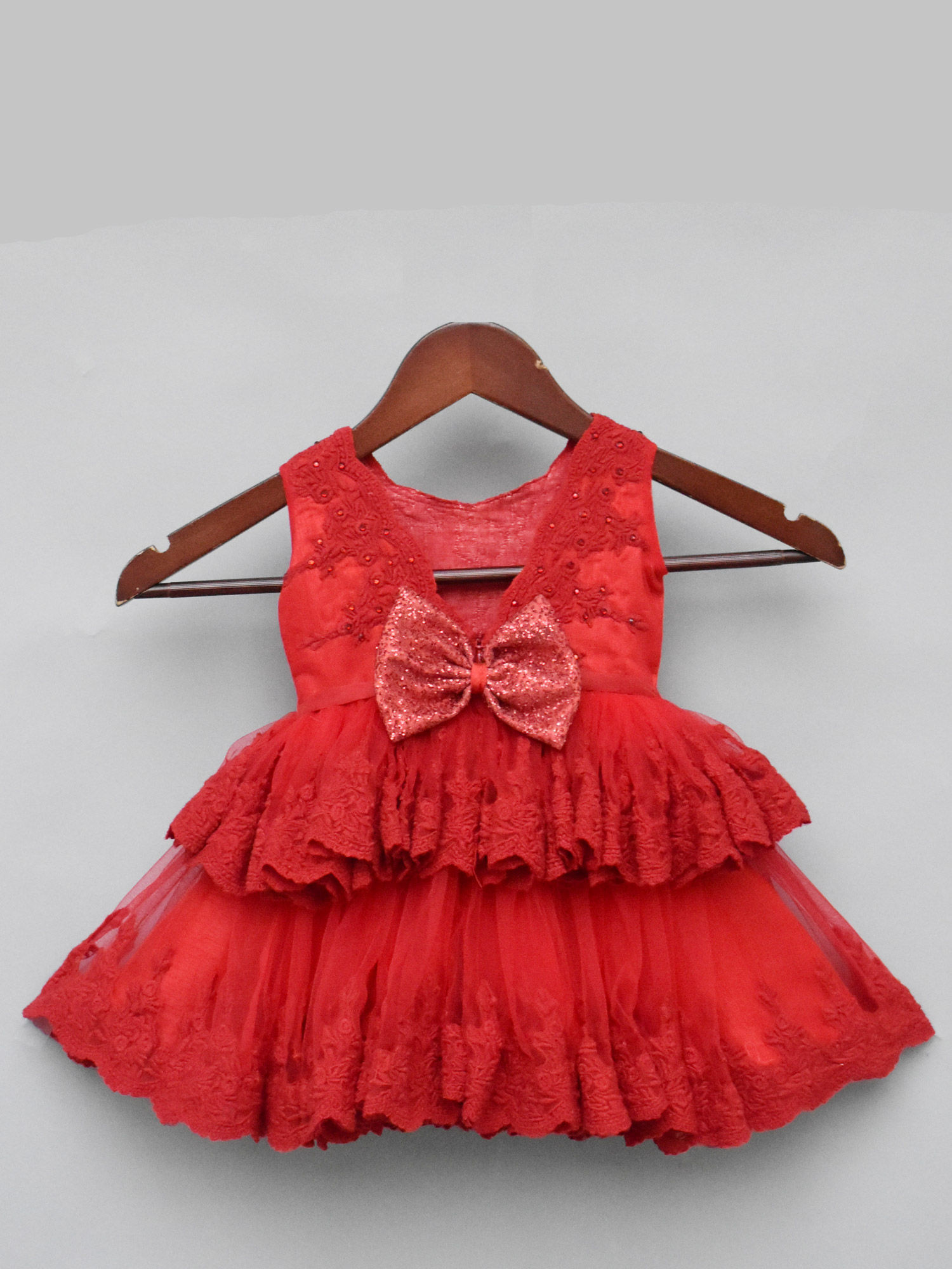 Fayon kids Red Embroidery Frock: Buy Fayon kids Red Embroidery Frock ...