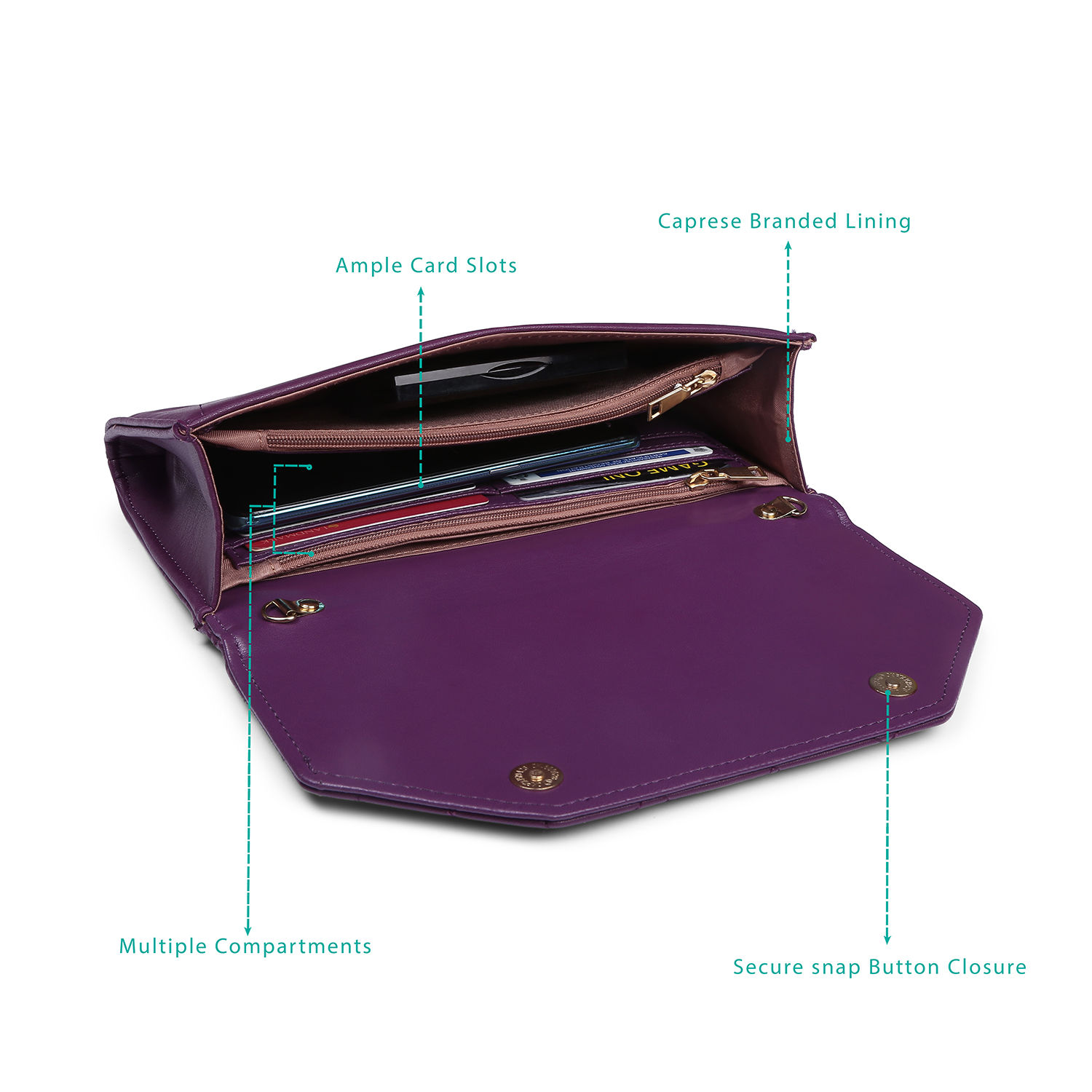 Buy Caprese Sumina Sling Large Purple Sling Bags Online