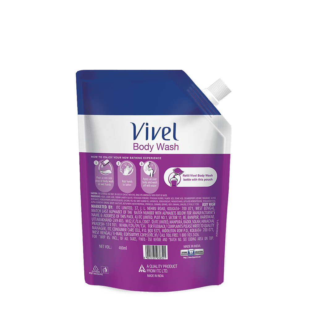 Buy Vivel Fragrant Body Wash Lavender & Almond Oil Moisturizing Shower ...