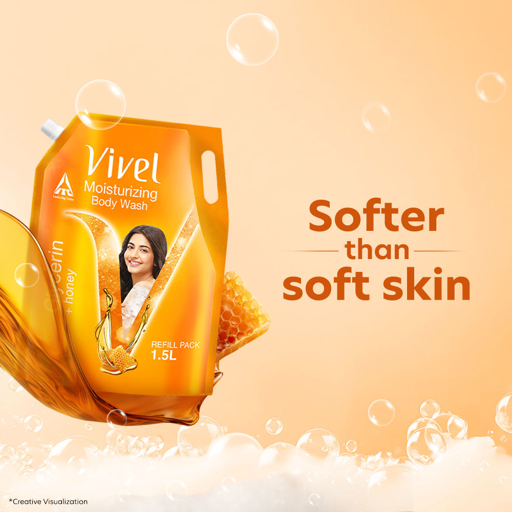Buy Vivel Moisturizing Body Wash Glycerin & Honey Shower Gel Supersaver ...