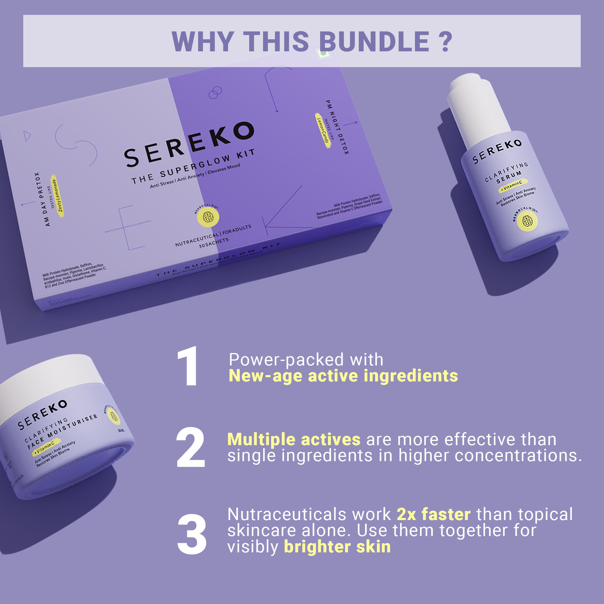 Buy Sereko Advanced Active Trio Kit with Clarifying Serum, Moisturiser ...