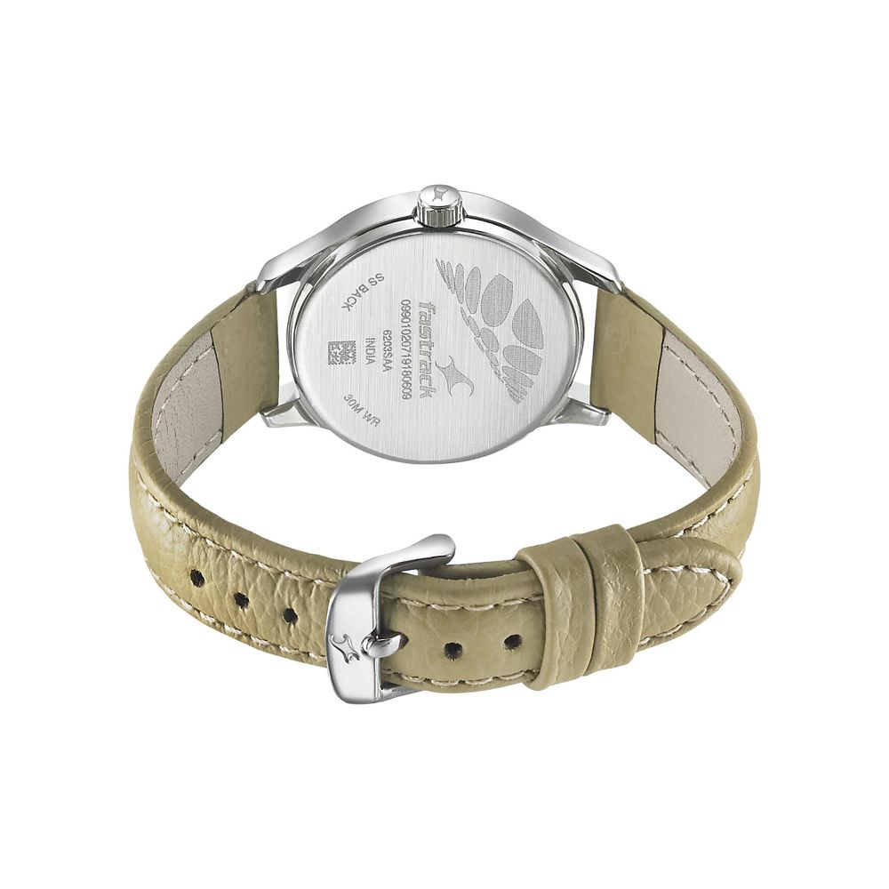 Buy Fastrack Green Dial Leather Strap Watch Online