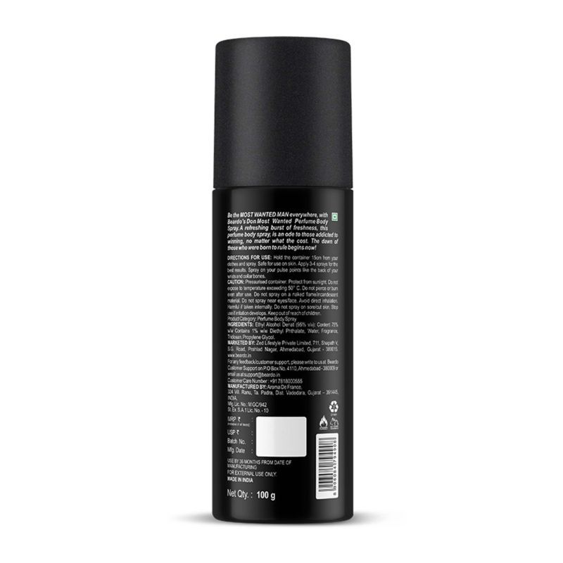 Beardo Don Most Wanted Perfume Body Spray: Buy Beardo Don Most Wanted ...