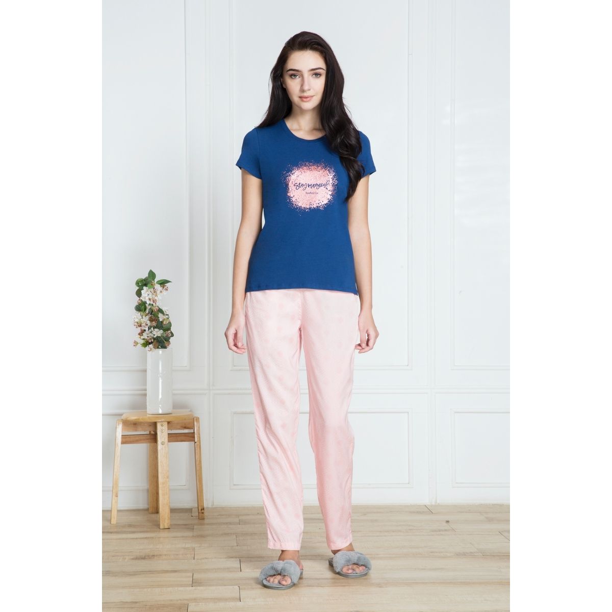 Van Heusen Women Functional Pocket & Ultra Soft Lounge Pyjamas - Pink ...