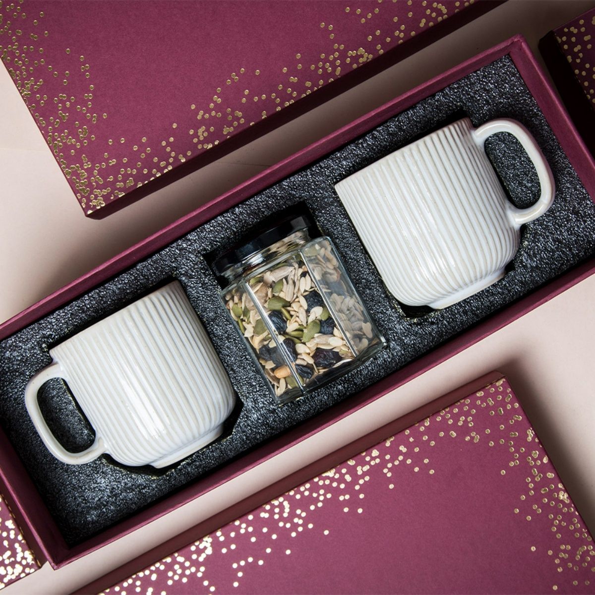 Buy The Table Fable Striped Ivory Mugs Gift Box Online