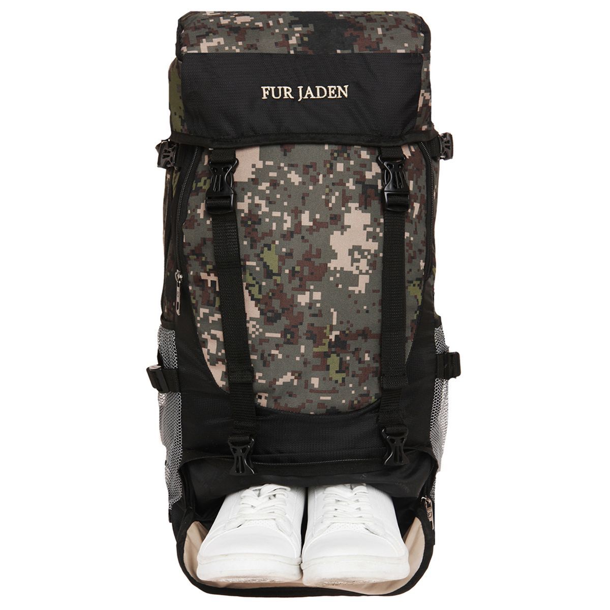 Buy FUR JADEN Green Military 55L Rucksack Travel Backpack Bag for ...