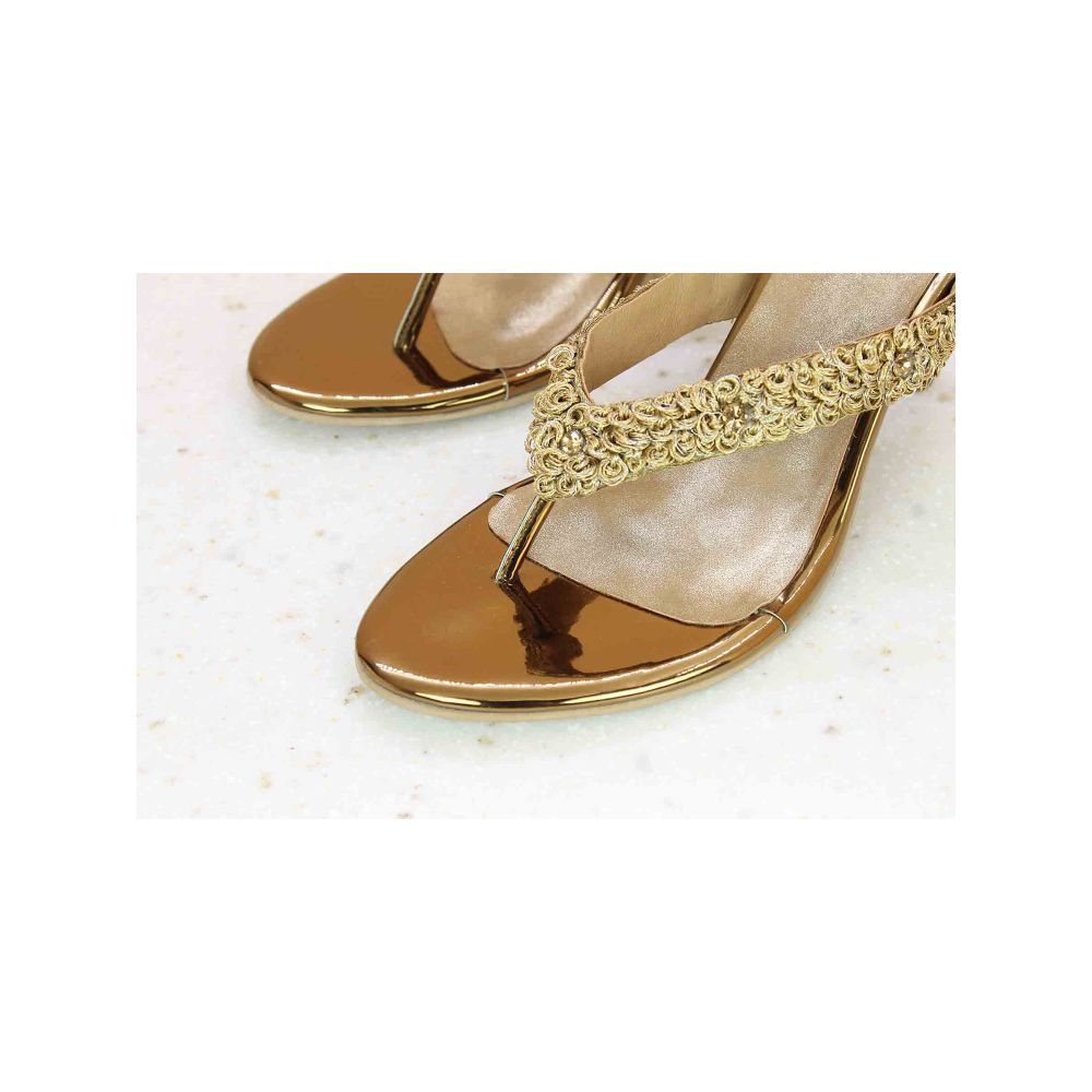 Buy Inc.5 Gold Embellished Heels Online