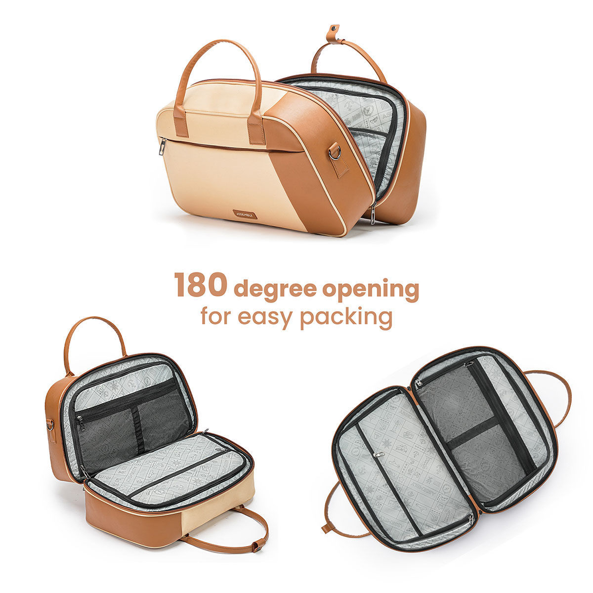 Buy Assembly Duffel Bag with Organiser Compartments- Beige (L) Online