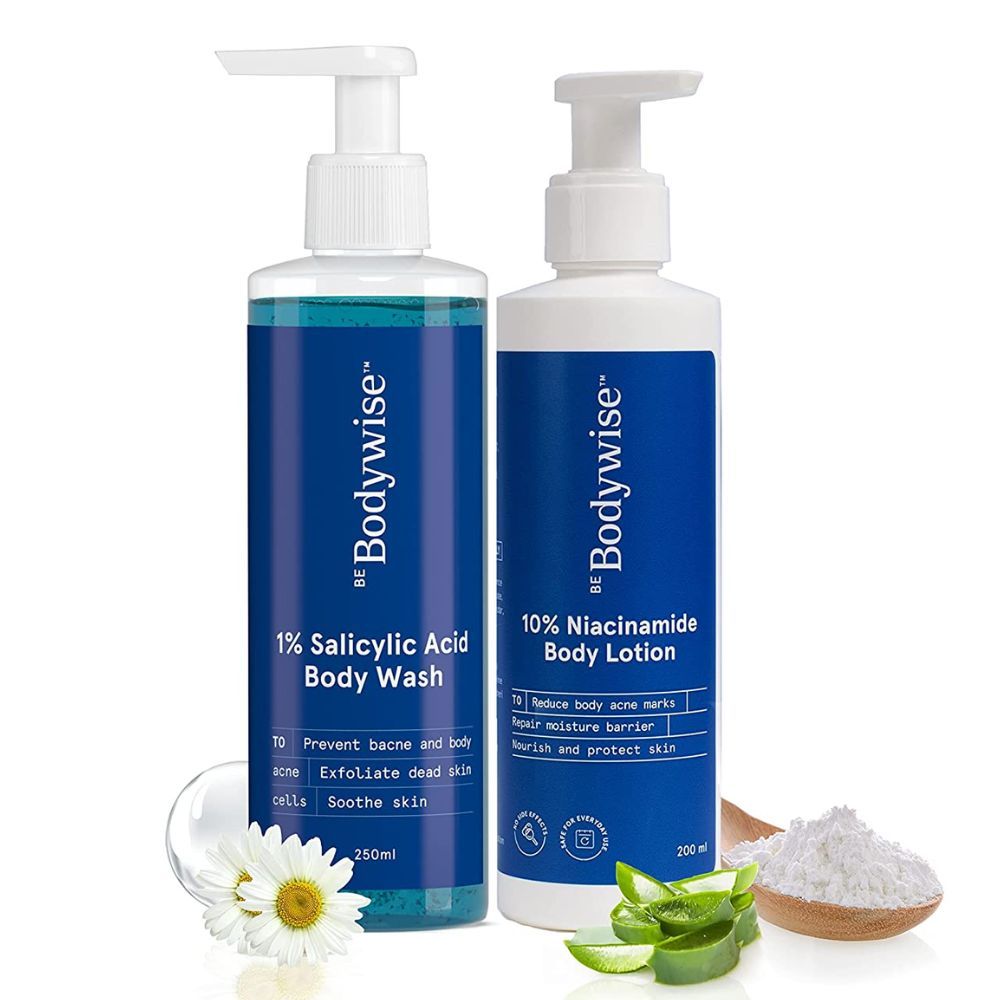 Be Bodywise 1% Salicylic Acid Body Wash + 10% Niacinamide Body Lotion ...