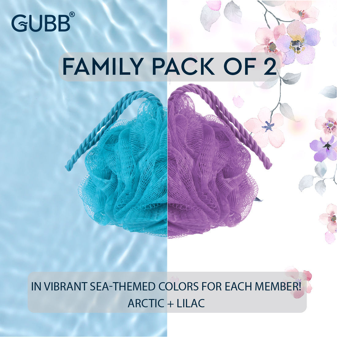 GUBB Lux Bath Sponge Loofah - Soft & Fluffy With Multiple Layers of ...