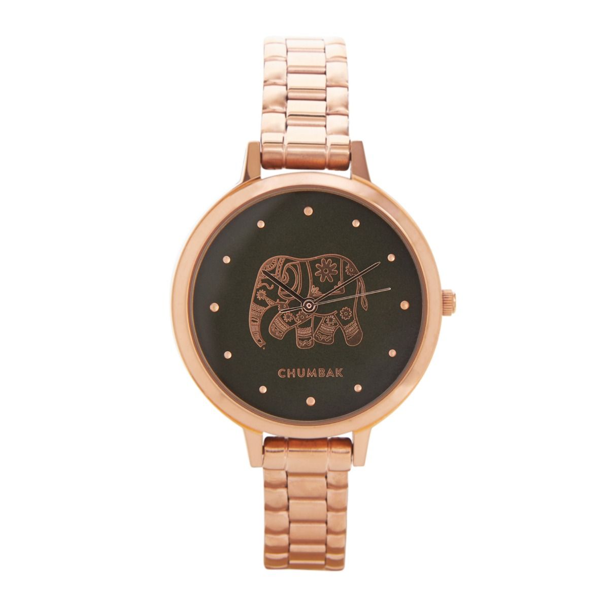 Buy Teal by CHUMBAK Carnival Elephant Watch with Stainless Steel Link ...