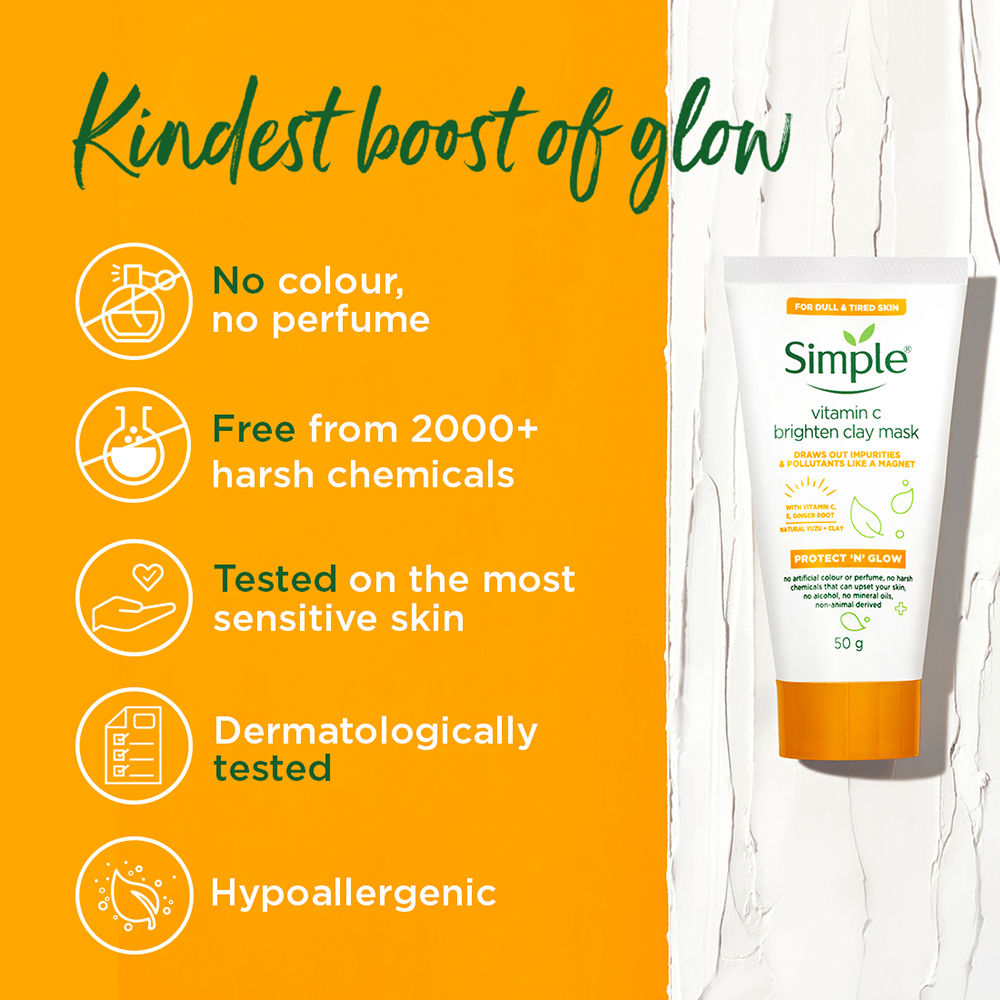 Simple Protect N Glow Vitamin C Brighten Clay Mask: Buy Simple Protect ...
