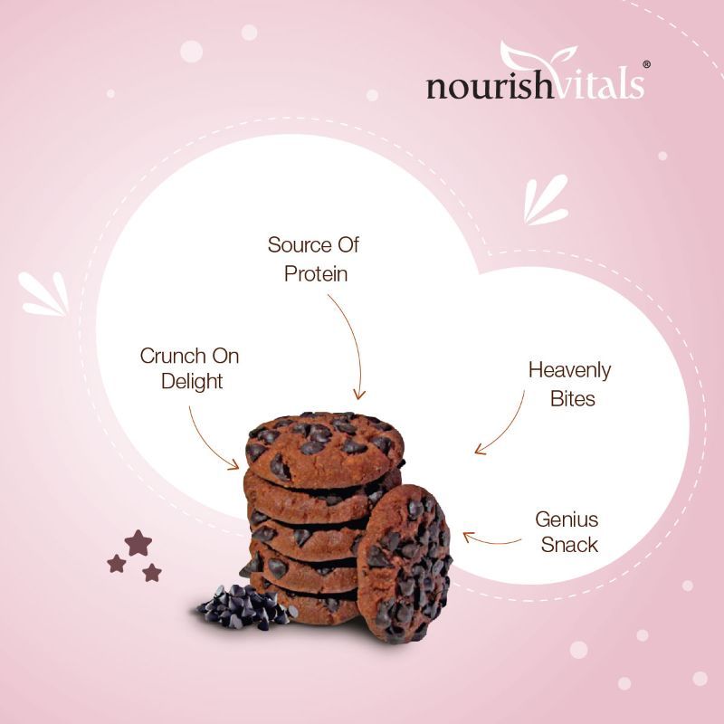 Buy Nourish Vitals Dark Chocochip + Multigrain Cookies Online