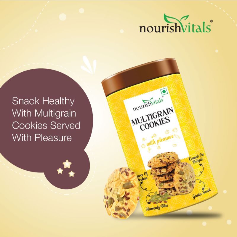 Buy Nourish Vitals Dark Chocochip + Multigrain Cookies Online