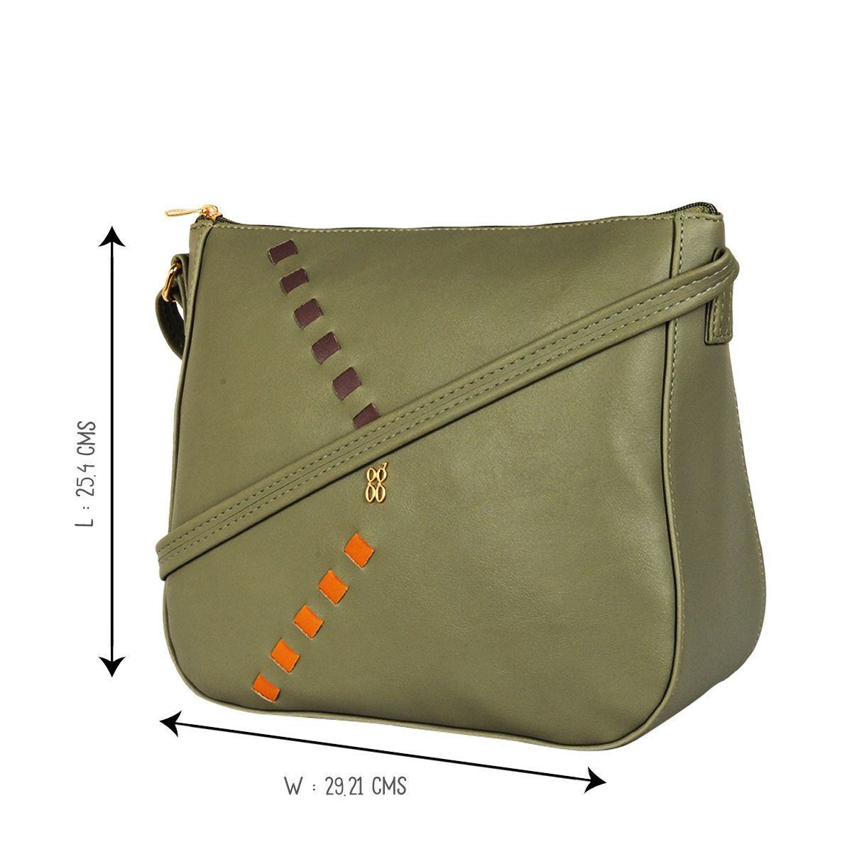 Buy Baggit Wini Green Medium Sling Bag Online