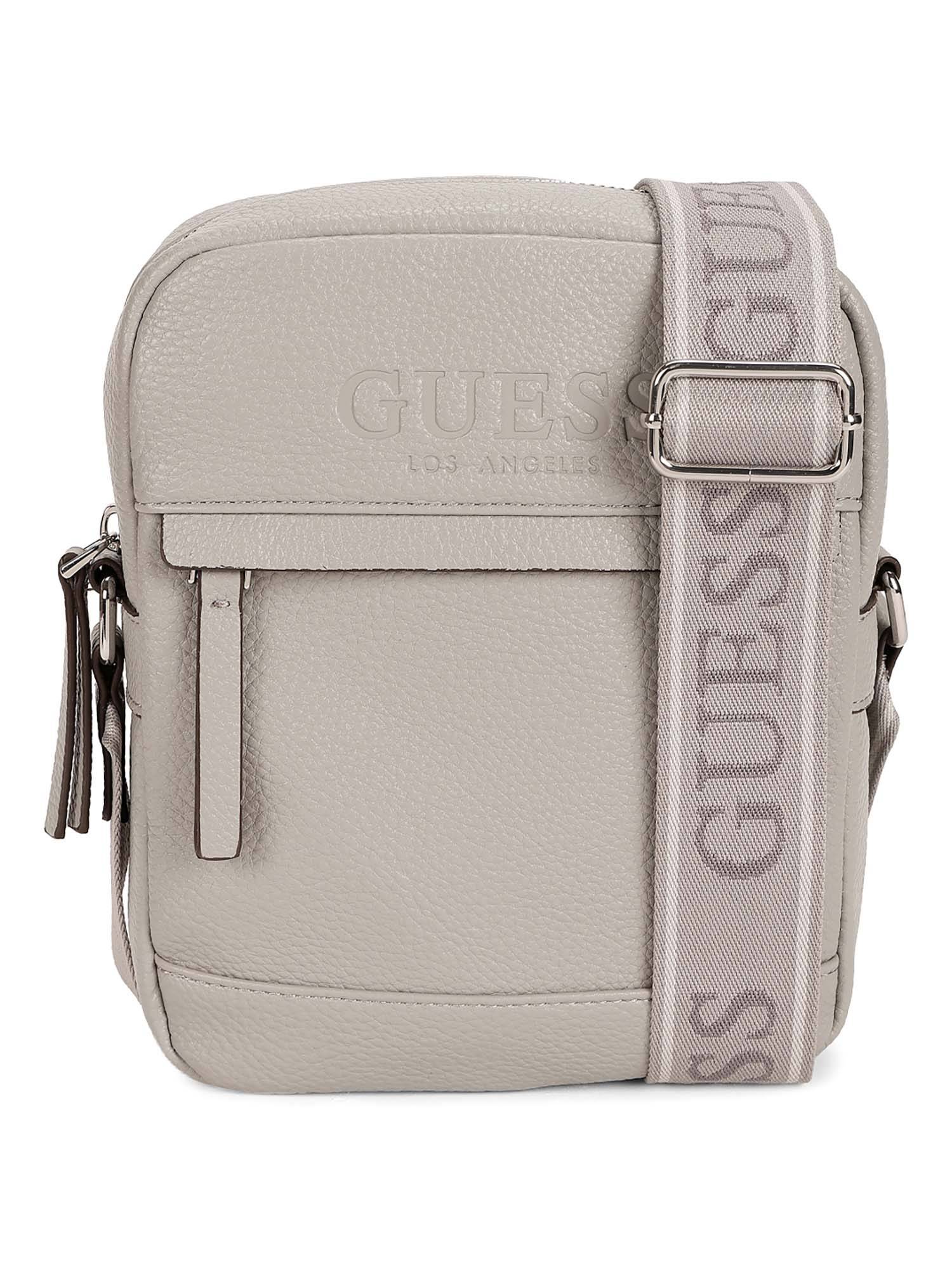Buy Guess Grey PU Solid MEN Cross Body Online