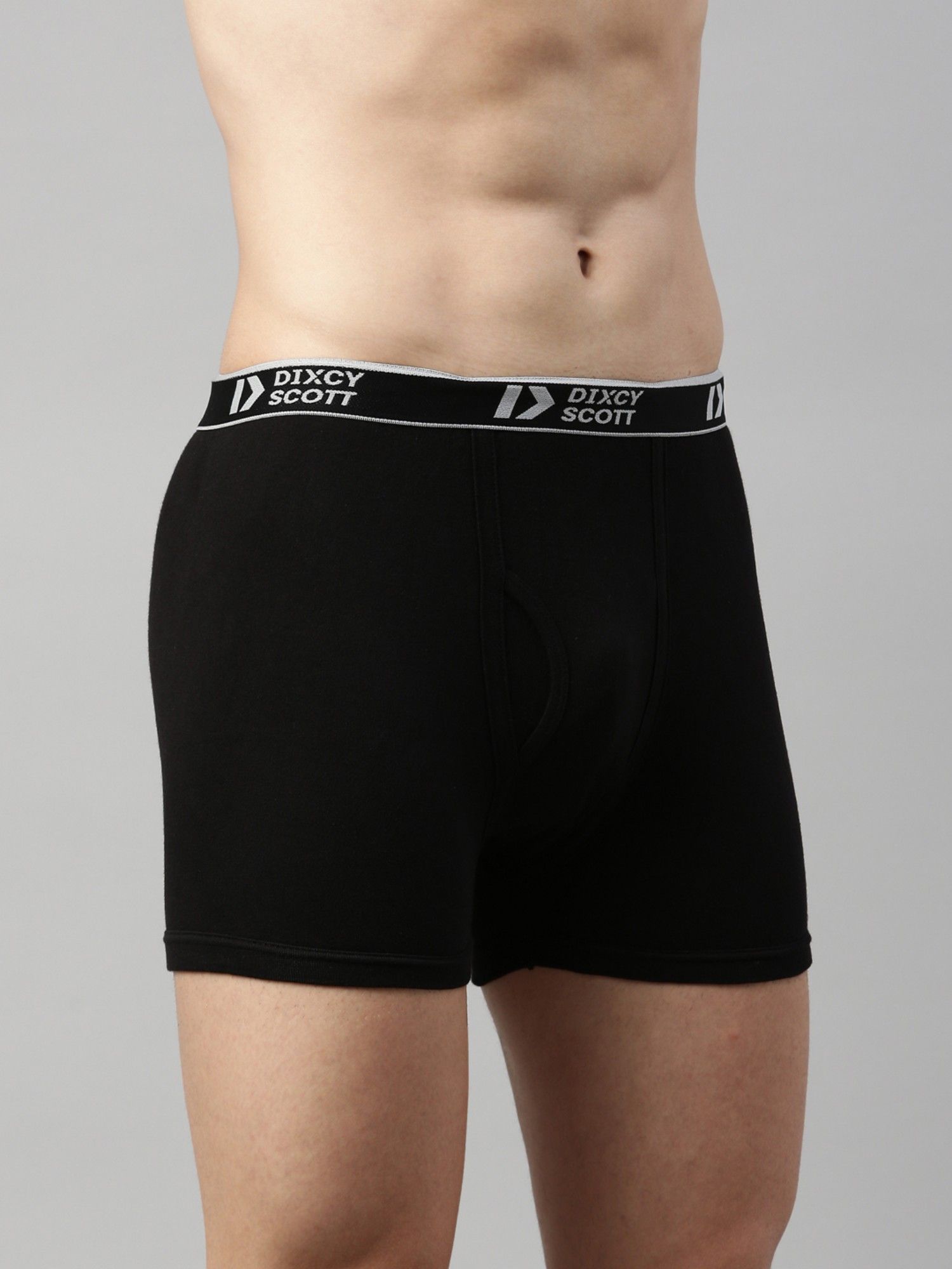 Buy Dixcy Scott Titan Long Trunks For Men Cotton Underwear Black Online