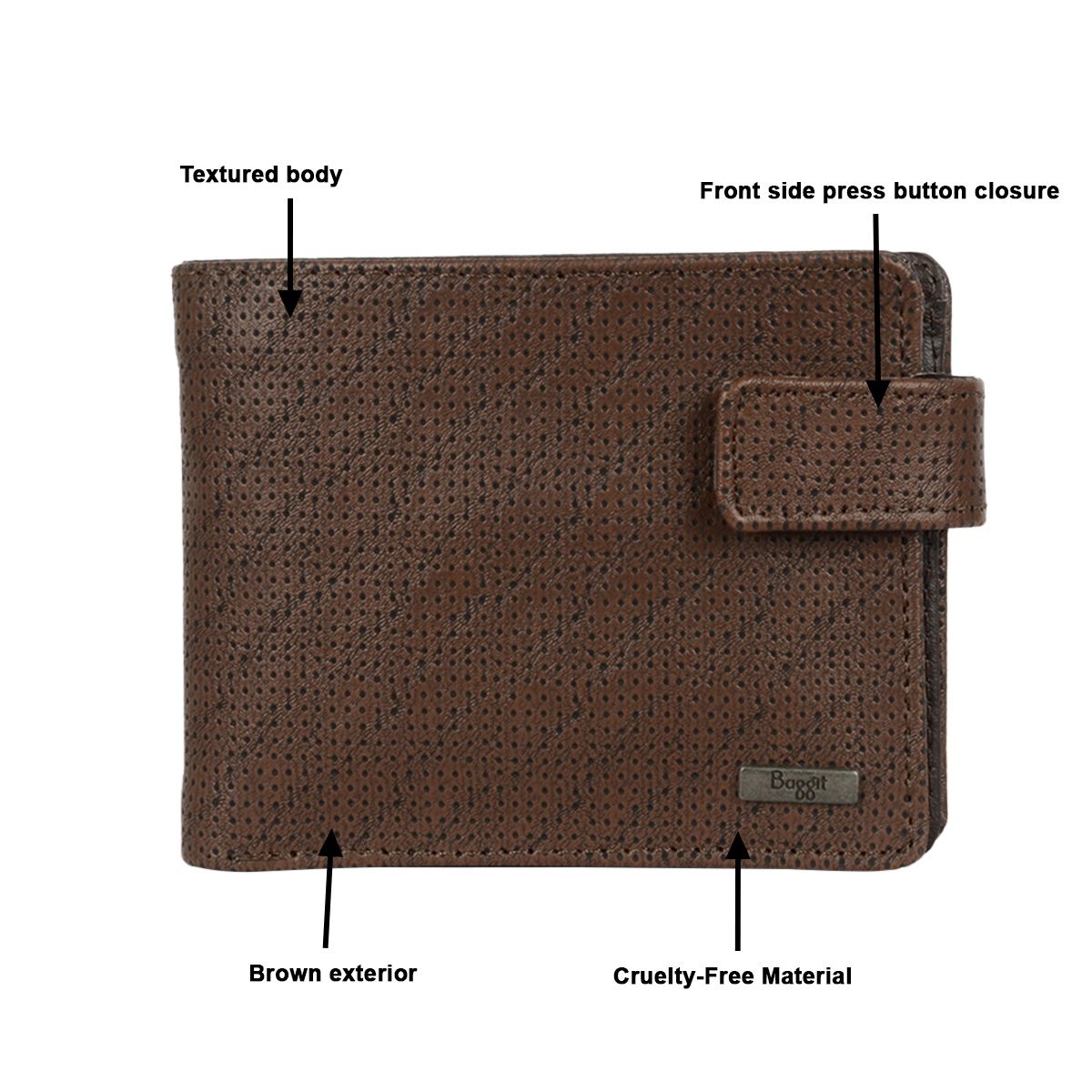 Buy Baggit Reet Brown Small Wallet Online