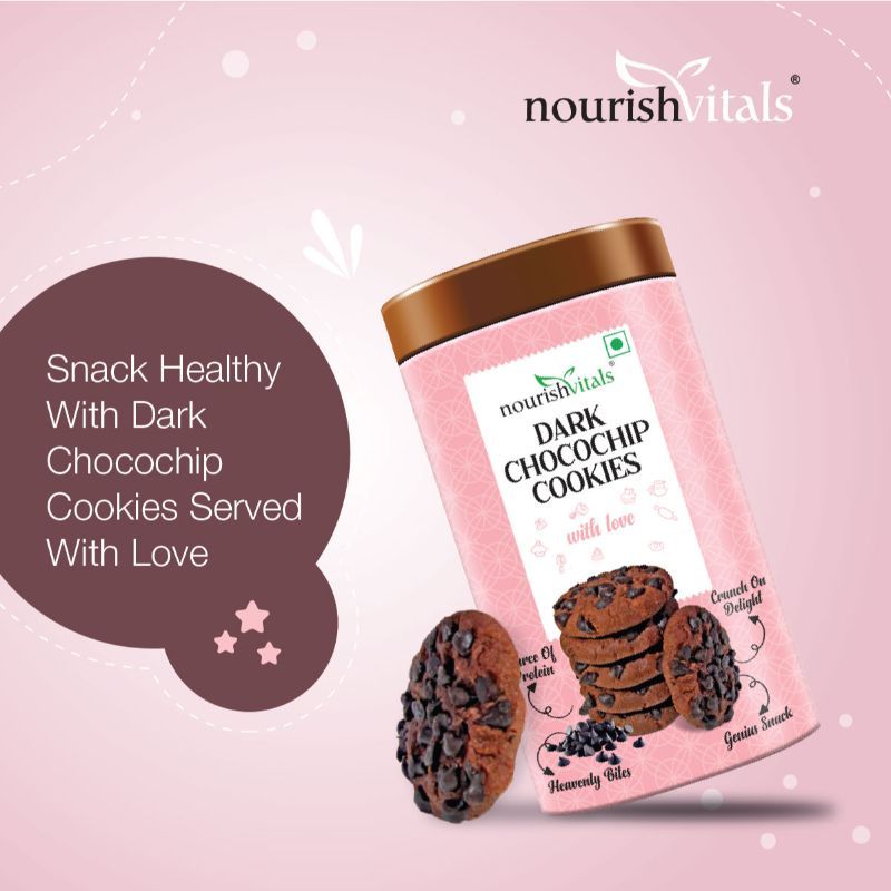 Buy Nourish Vitals Dark Chocochip Chocolate Cookies Online