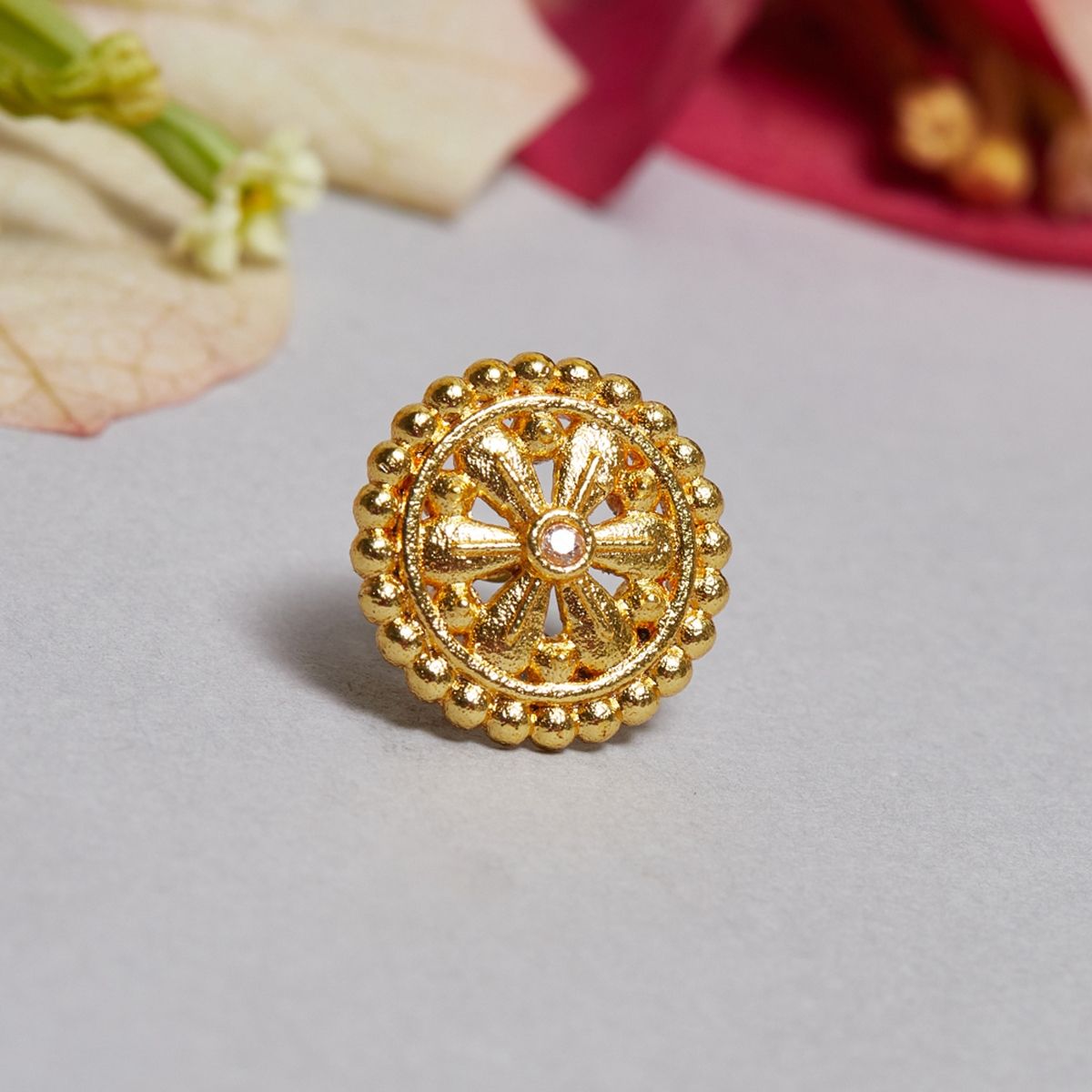 Buy Voylla Indie Collectibles Gold Tone Stylish Nose Pin Online