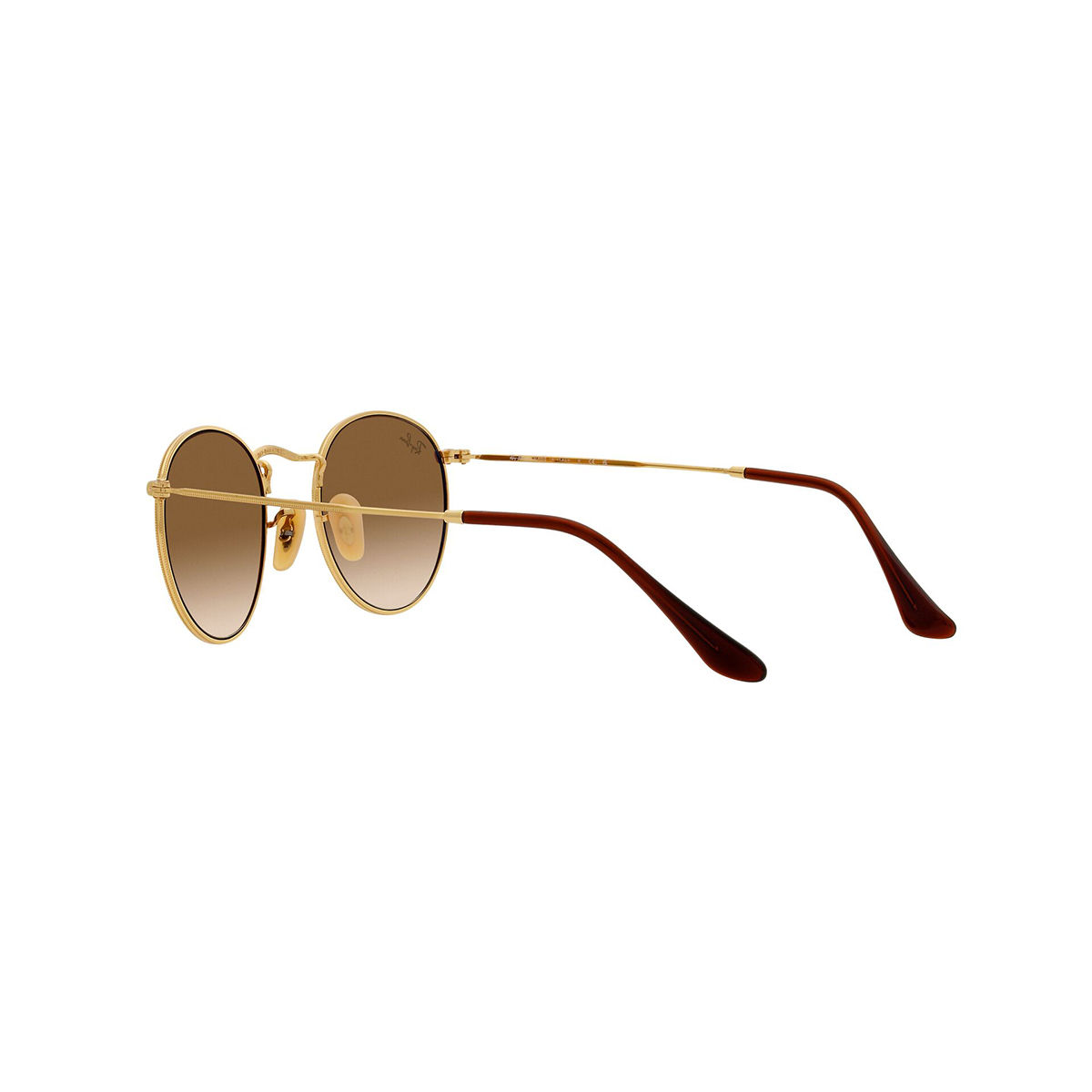 Buy Ray-Ban Gold Sunglasses 0RB3447 Round Gold Frame Brown Lens (50) Online