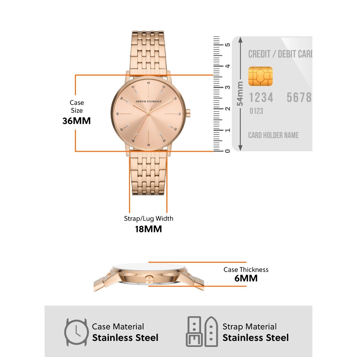 Buy ARMANI EXCHANGE Rose Gold Watch Ax5581 Online