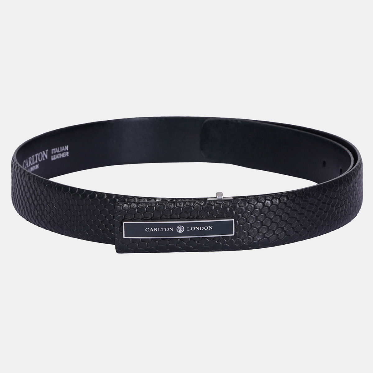 Carlton London Men Casual Snake Black Leather Belt: Buy Carlton London ...