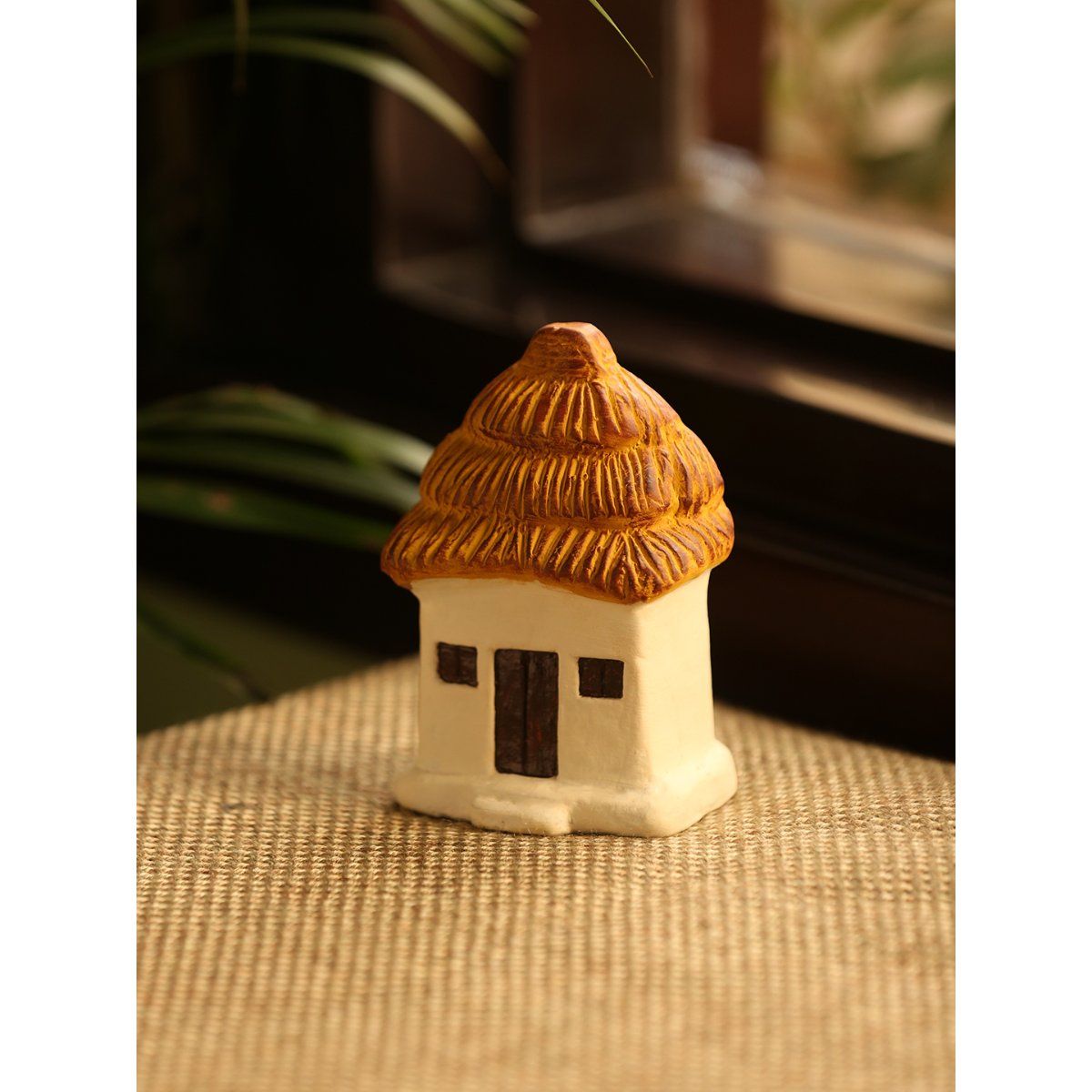 ExclusiveLane Hand-Painted Terracotta Mini Hut Showpiece (Set of 2 ...