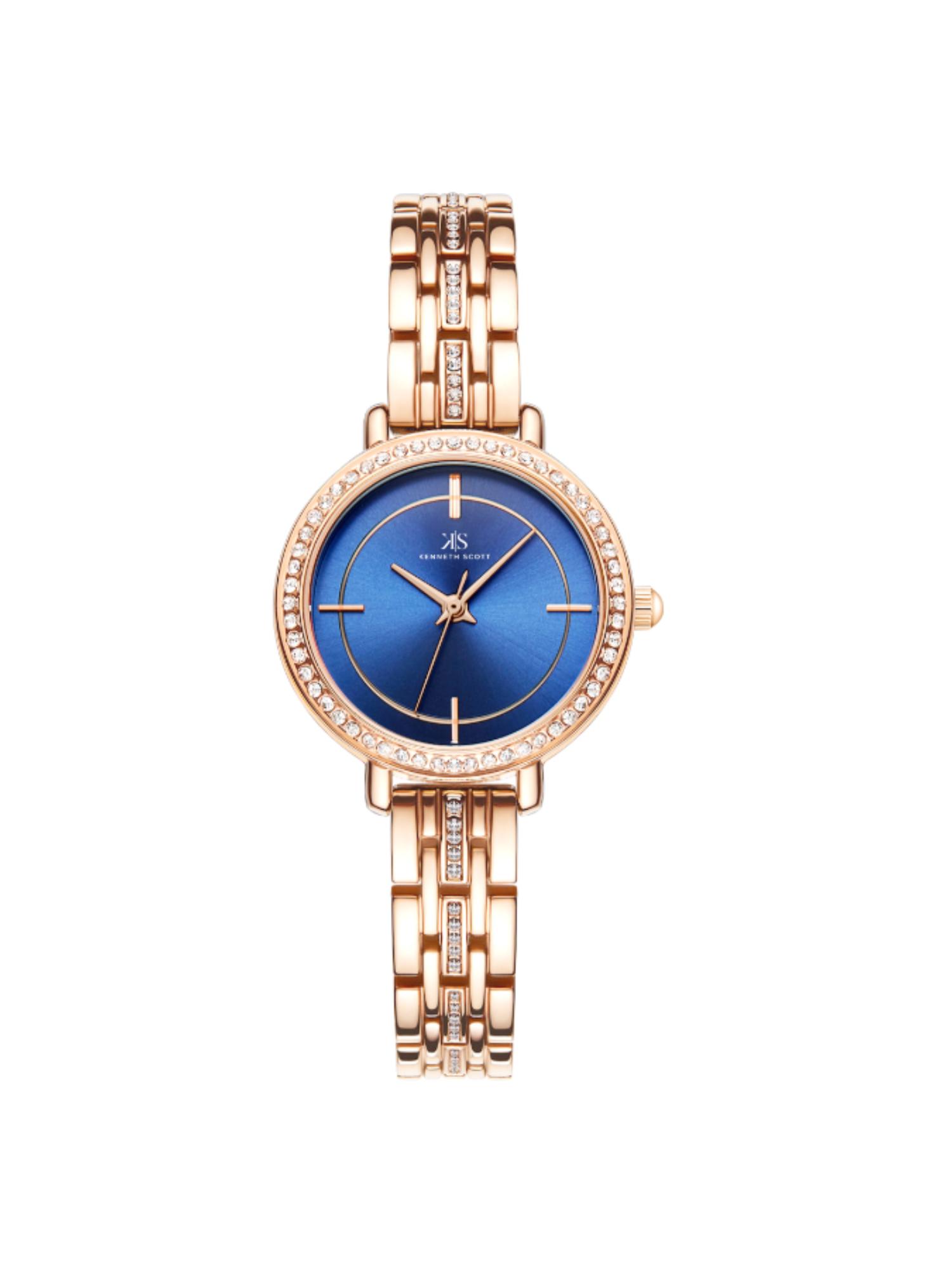 Buy Kenneth Scott Womens Analog Blue Dial Watch - K23532-RBKN (Medium ...