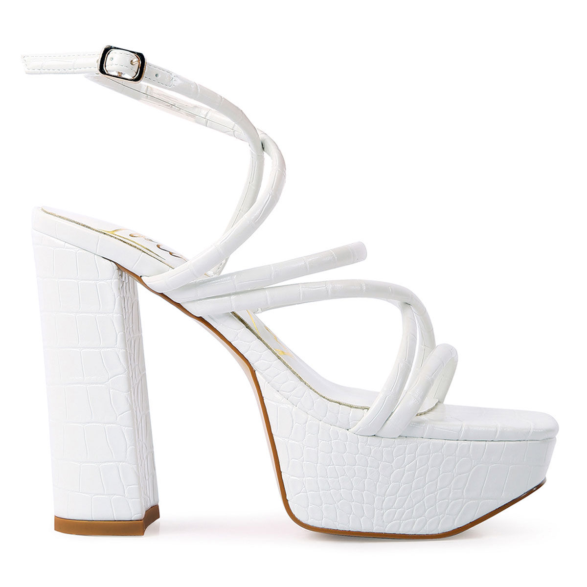 London Rag Textured Off White Heels: Buy London Rag Textured Off White ...