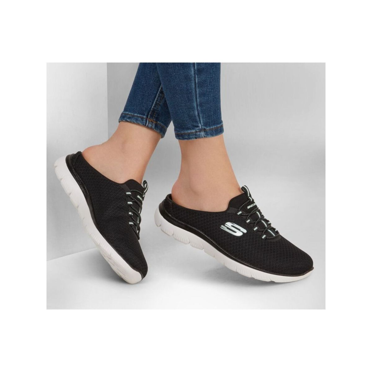 Buy SKECHERS Summits - Swift Step Black Sport Slip-on Online