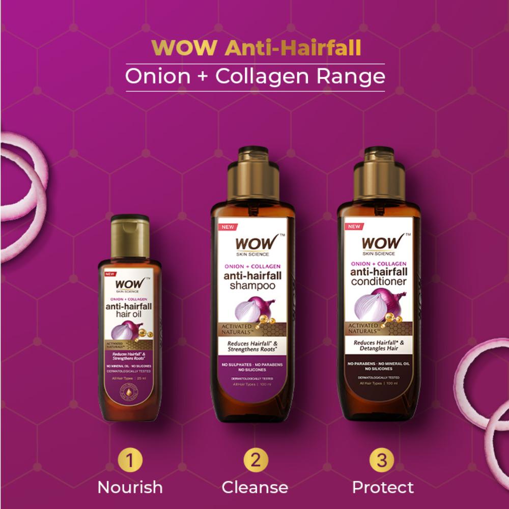 Buy WOW Skin Science Onion & Collagen Hair Oil - Reduces Hairfall ...
