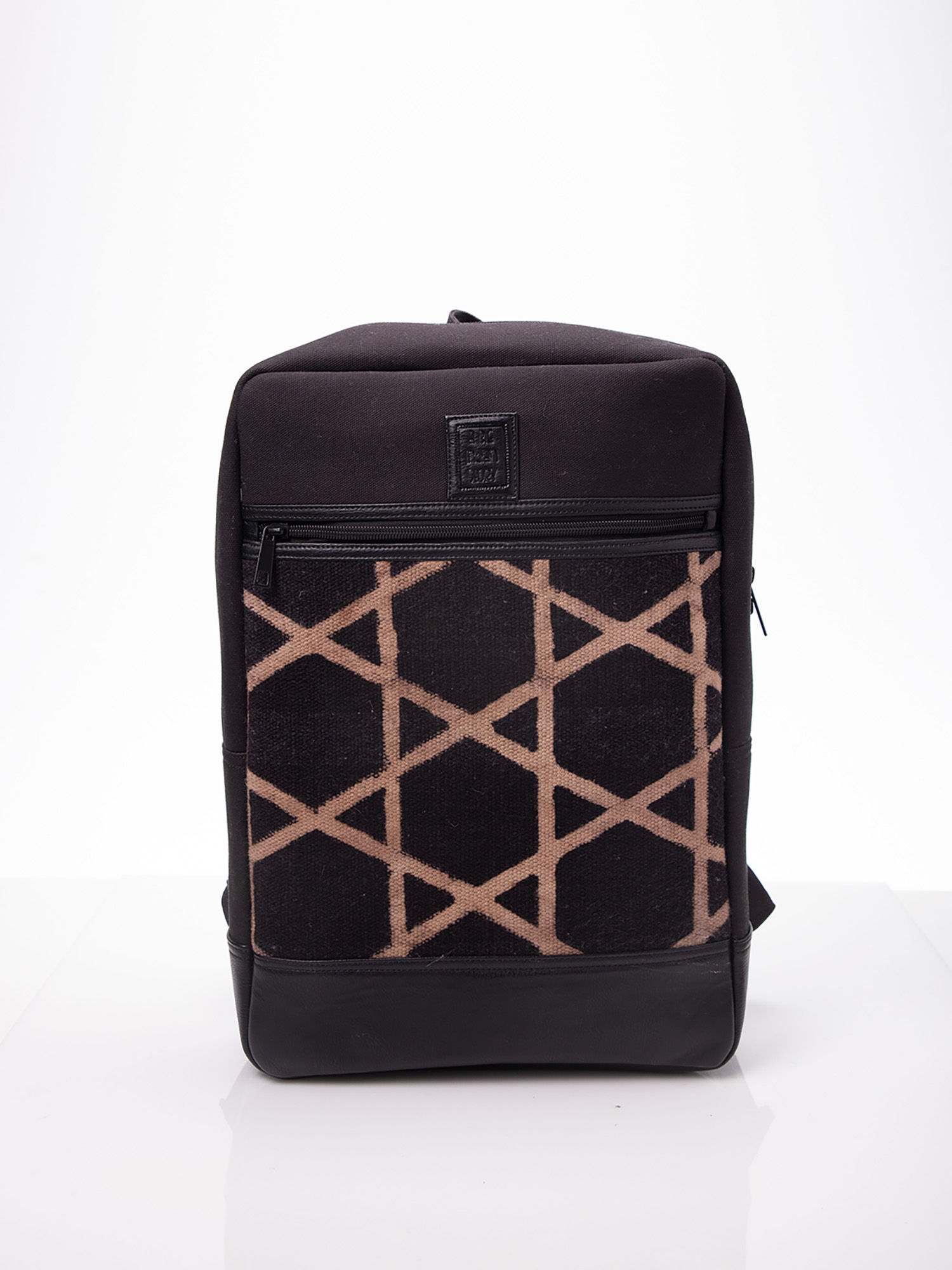 Buy A Big Indian Story Ajrakh Backpack -Black Online