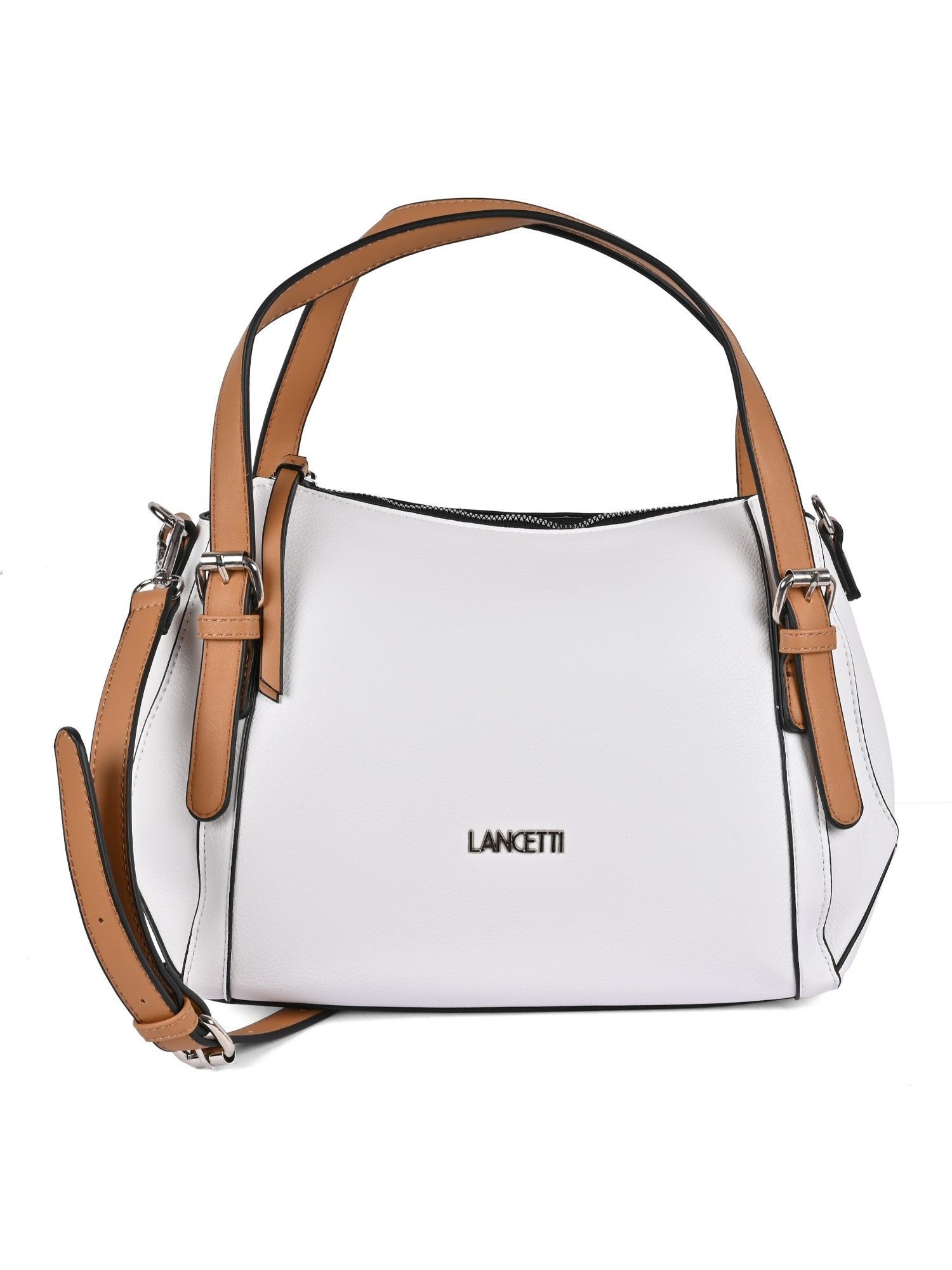 Buy LANCETTI Adornare White Soft One Size Bowling Bag Online