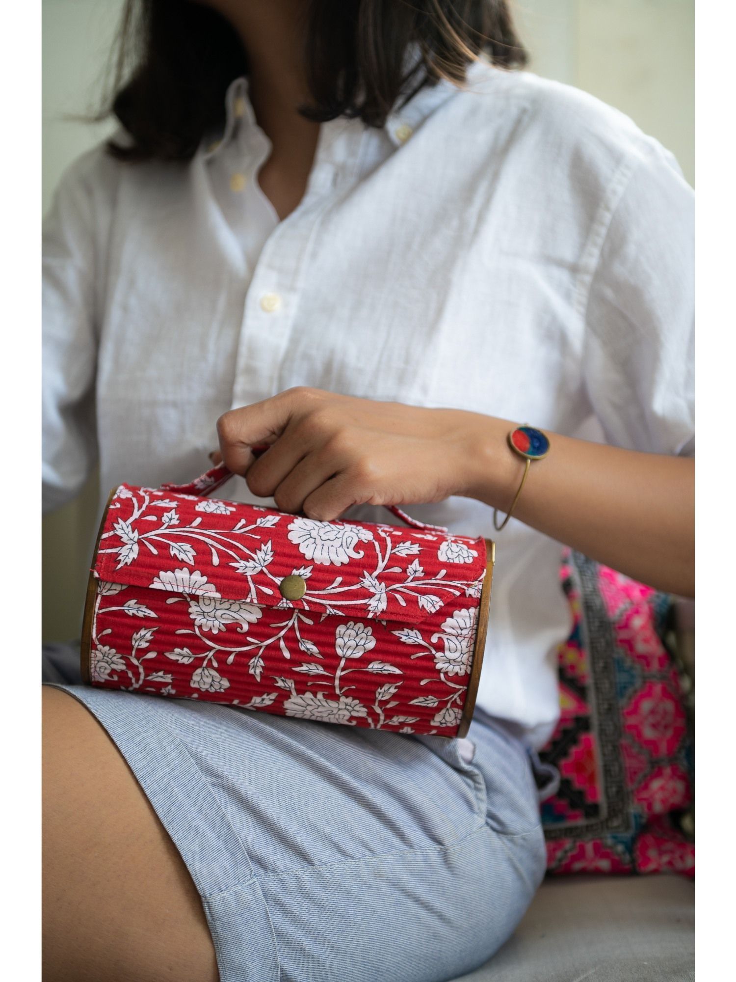 Buy Lukka Chuppi Wild Prune Round Clutch Online