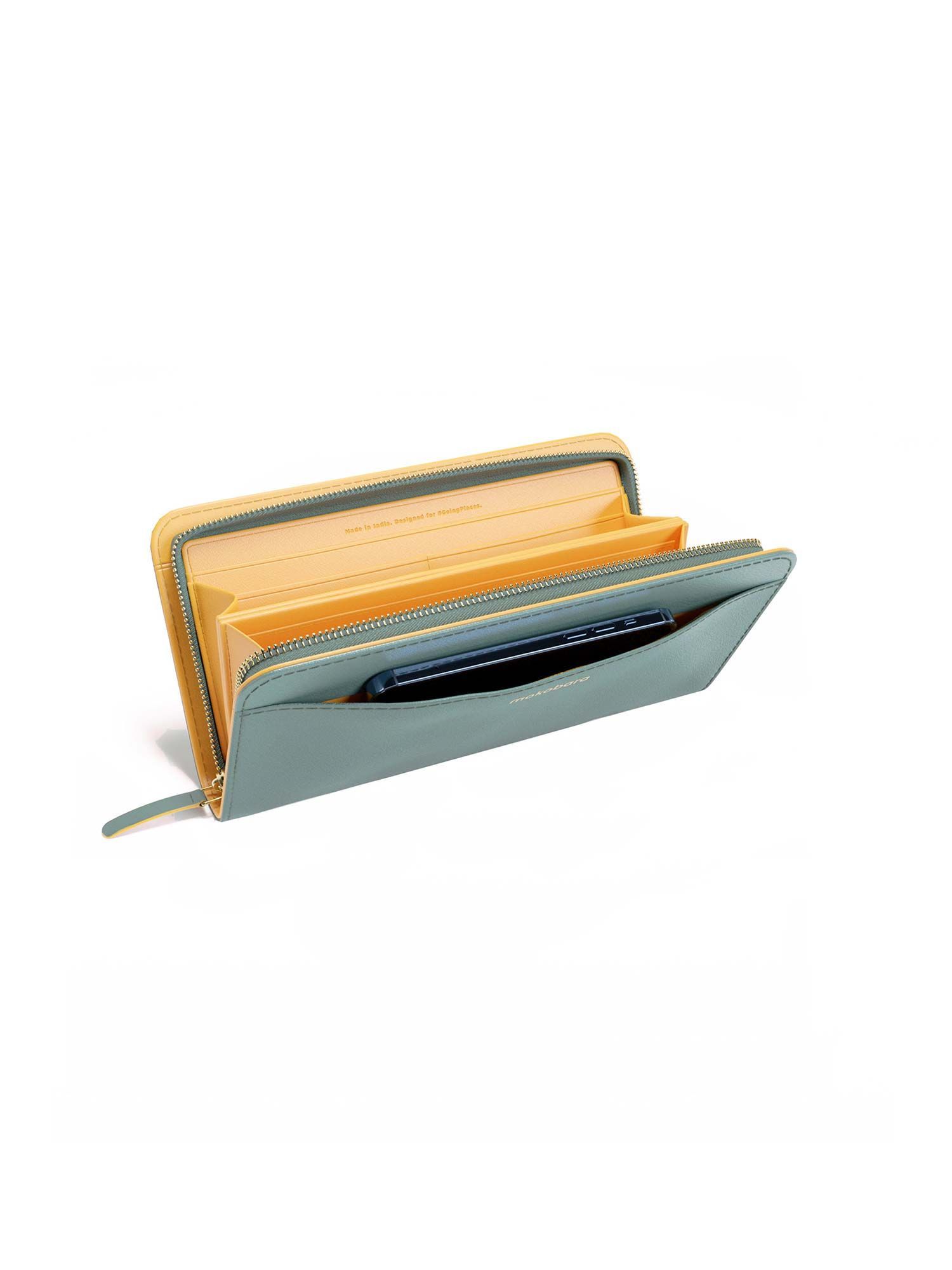 Buy MOKOBARA Green Solid Wallet Online