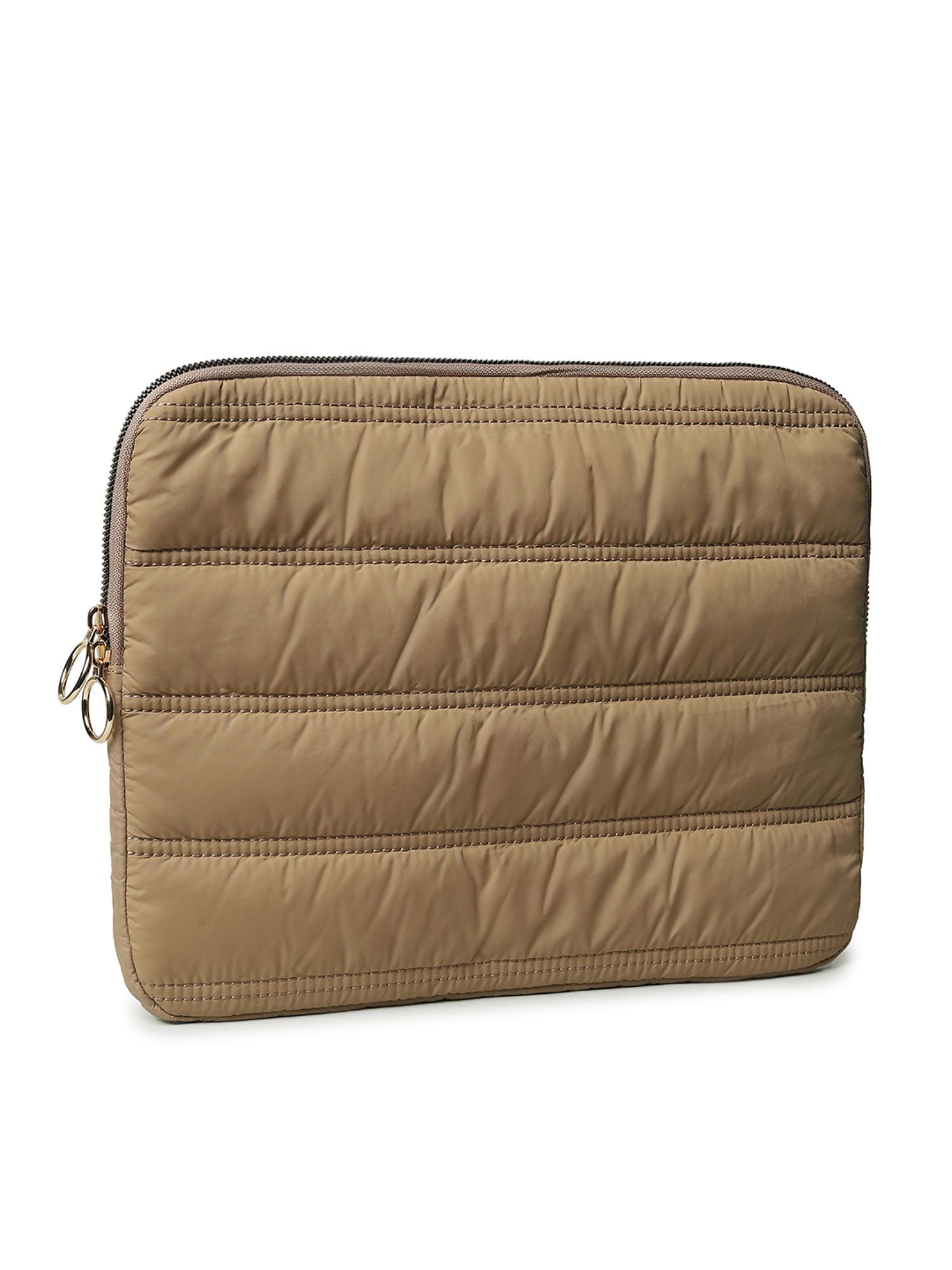Buy ONLY Women Quilted Brown Laptop Case Online