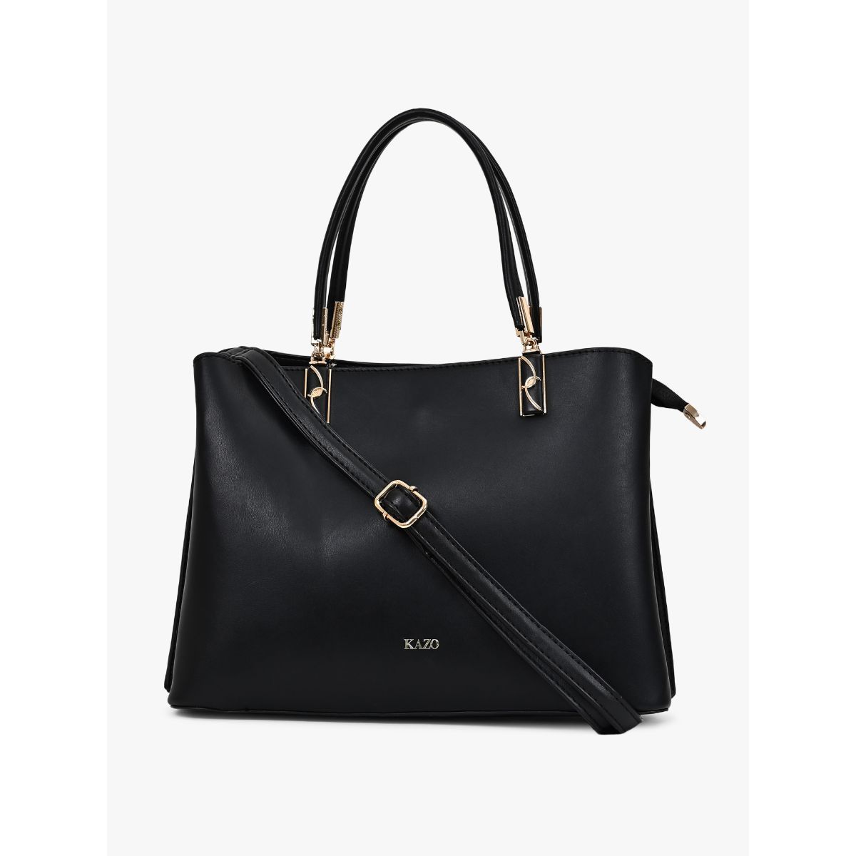 Buy Kazo Formal Solid Satchel Bag - Black Online