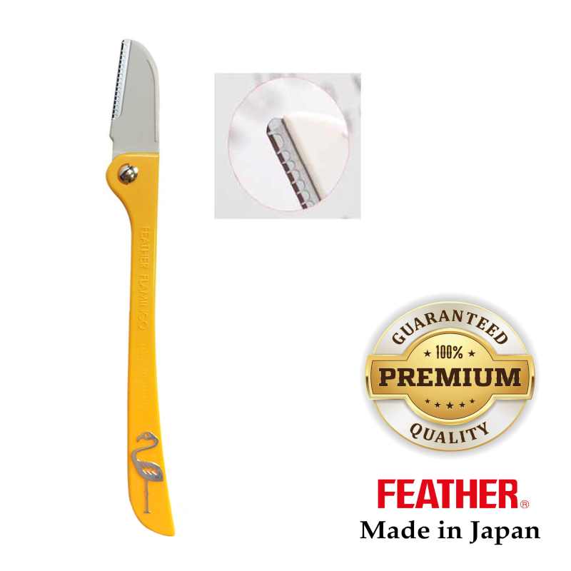 Buy Feather Flamingo Eyebrow Shaping Razor With Safety Guard + Free ...
