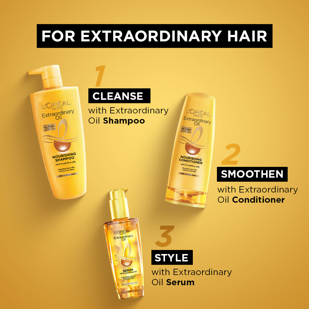 Buy L'Oreal Paris Extraordinary Oil Hair Serum, Anti-Frizz Serum With UV Protection Online