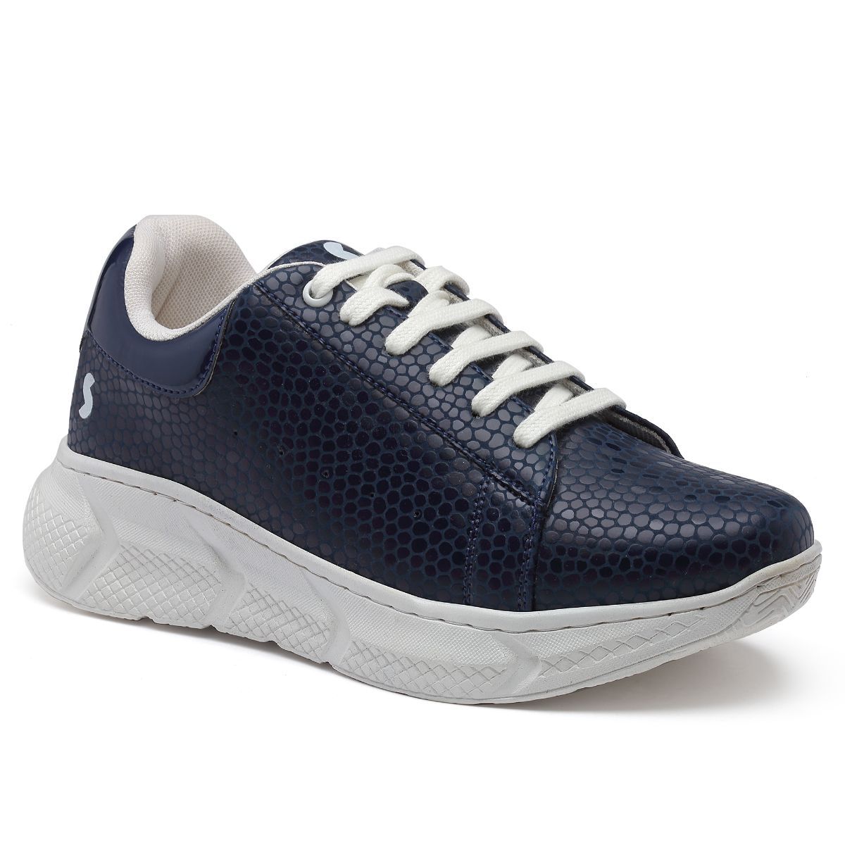Buy SOLETHREADS Gator Blue Textured Women Sneakers Online