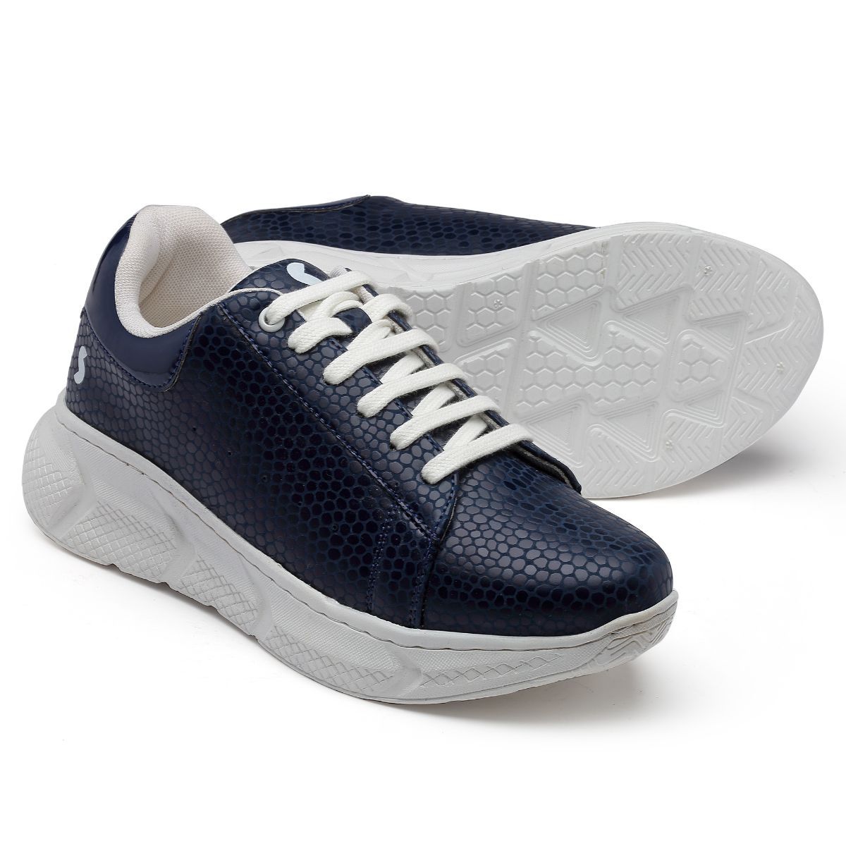 Buy SOLETHREADS Gator Blue Textured Women Sneakers Online